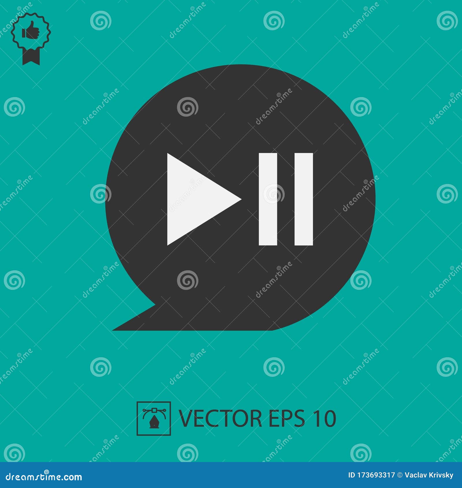Play Pause Vector Icon. Vector Illustration EPS 10 Stock Vector ...