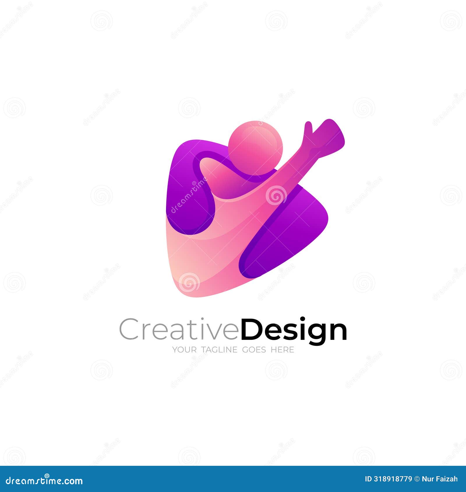 Play and People Active Logos, Triangle Design Stock Vector ...