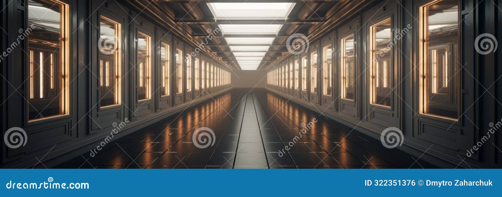 A Play on Perspective, Showing a Corridor of Repeating Doors or Windows ...
