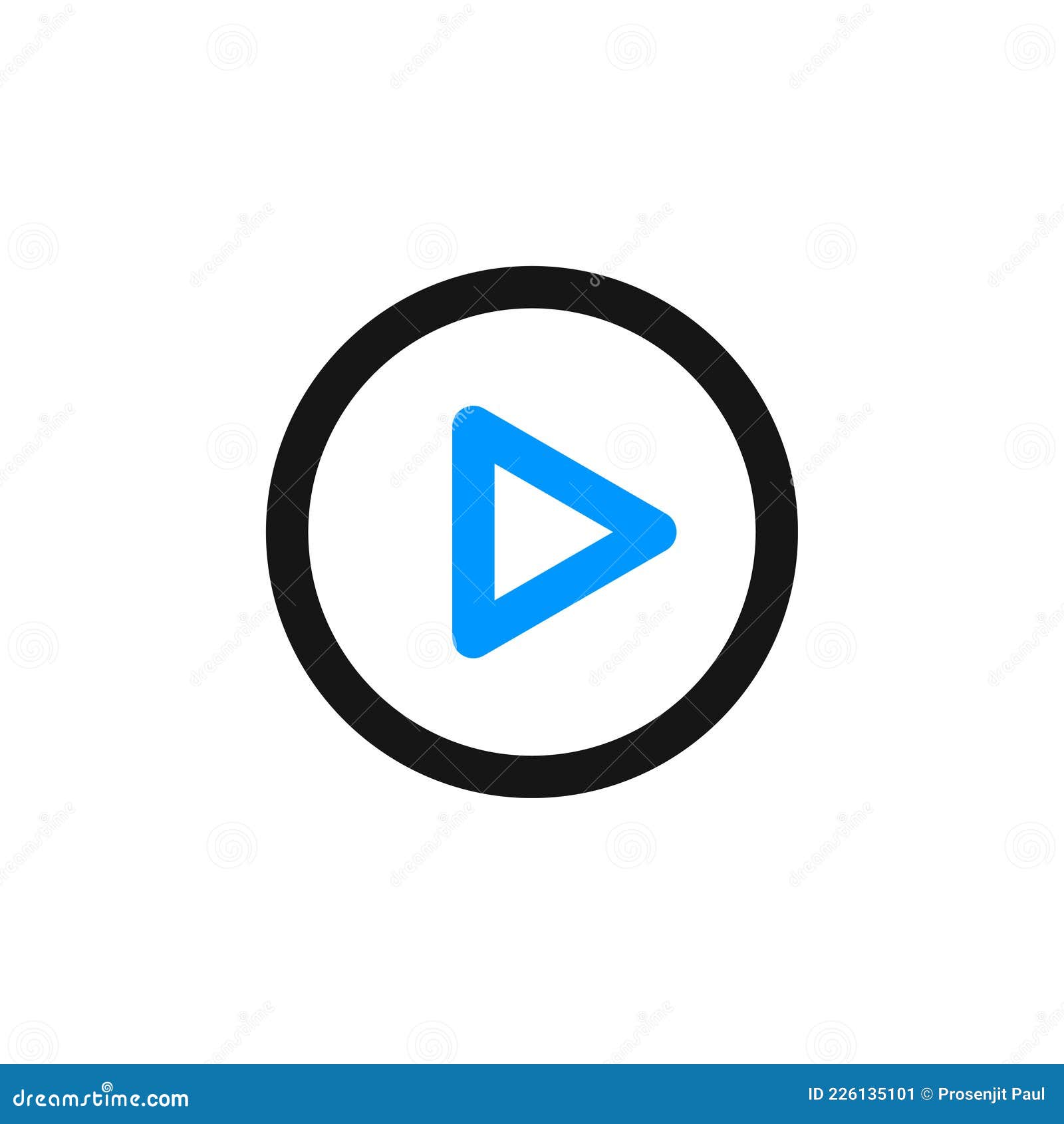 Play, player, start icon stock vector. Illustration of internet - 226135101