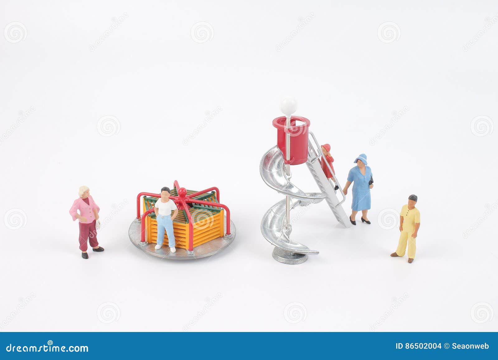 Play at Playground Park Outdoor Figure Stock Photo - Image of slide ...