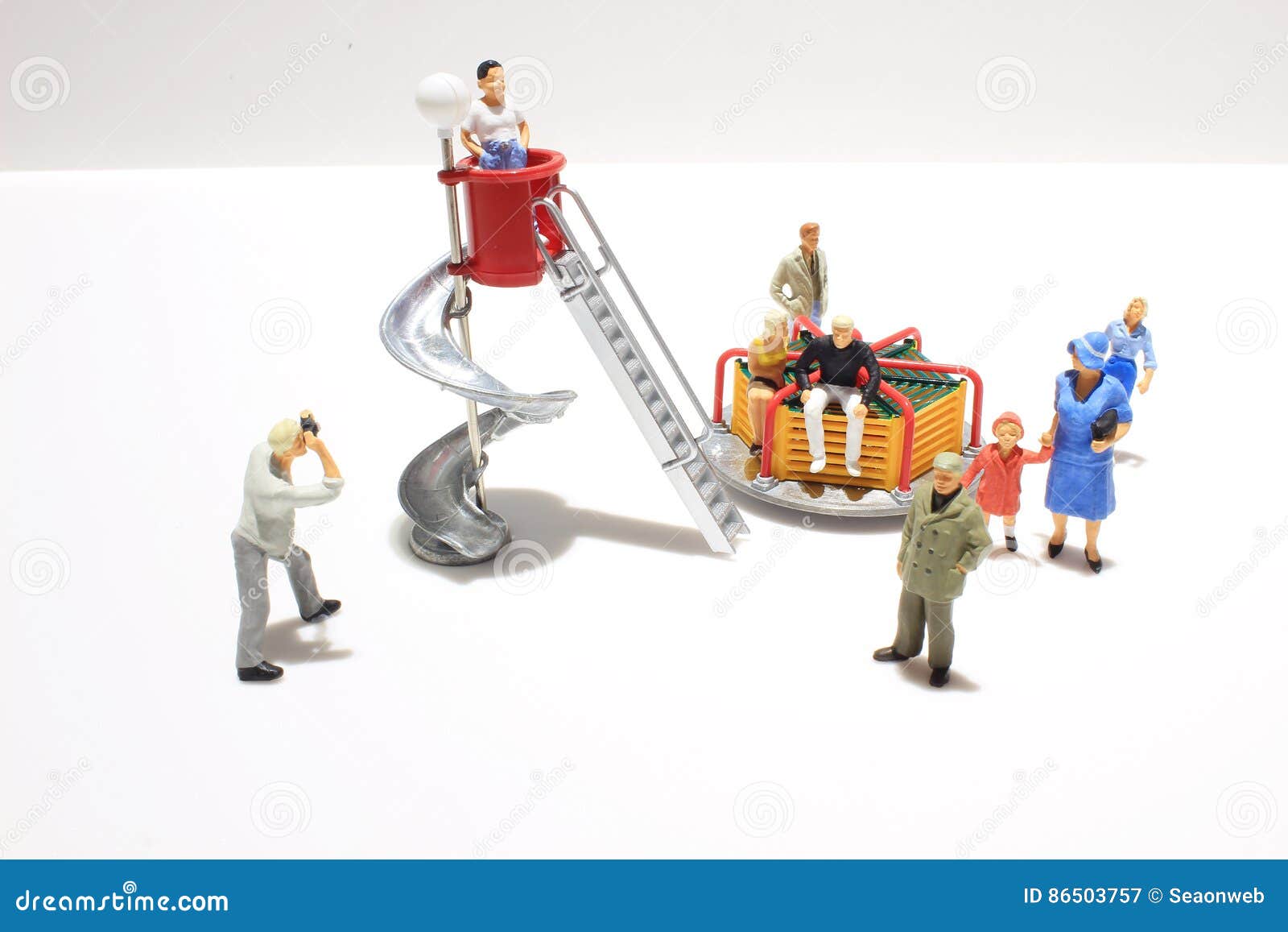 Play at Playground Park Outdoor Figure Stock Image - Image of friends ...