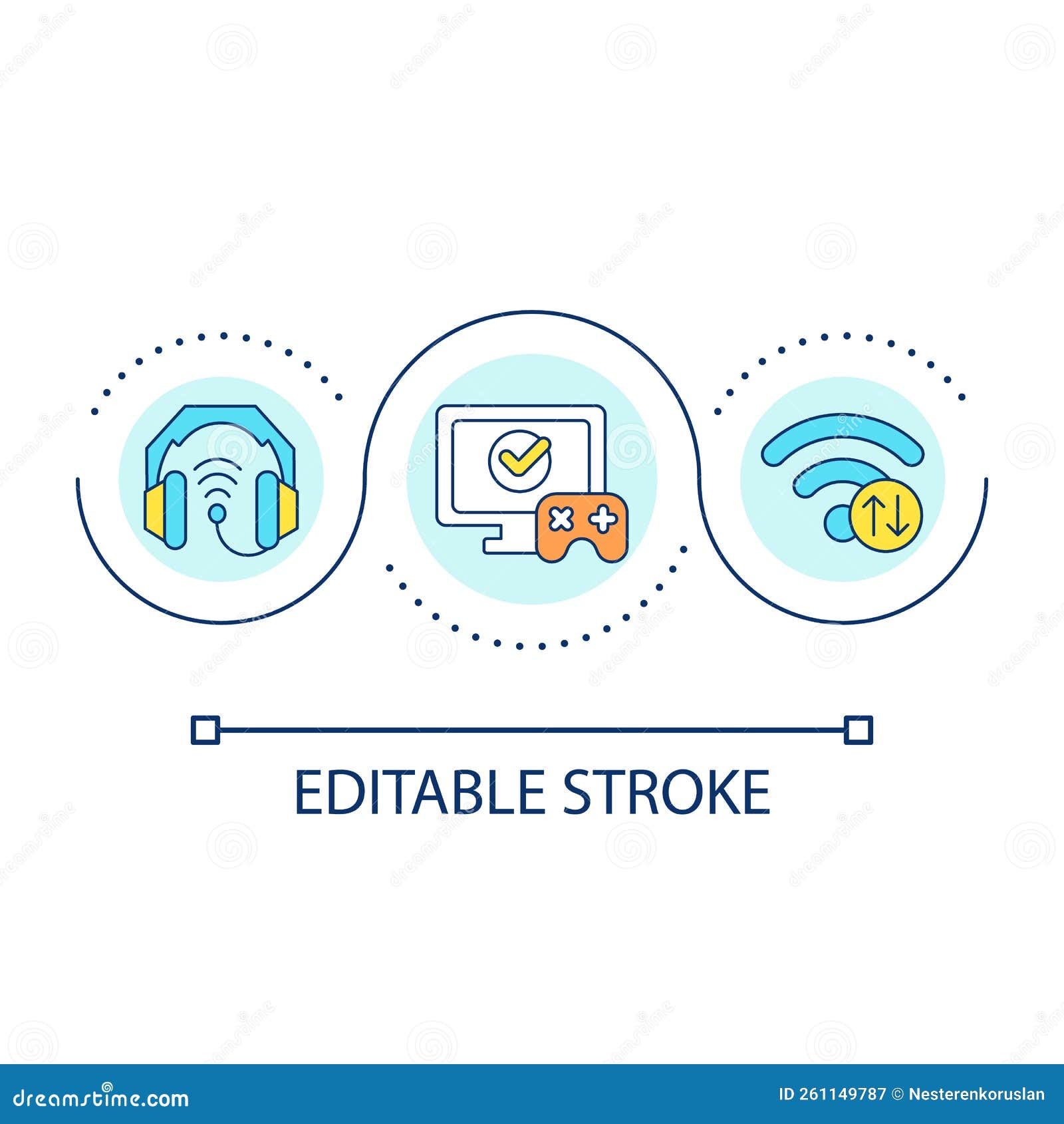 Play on Powerful PC Concept Icon Stock Vector - Illustration of ...