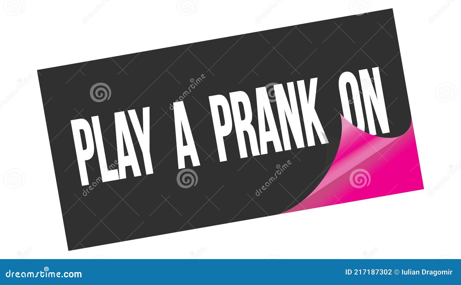 PLAY a PRANK on Text on Black Pink Sticker Stamp Stock Illustration ...