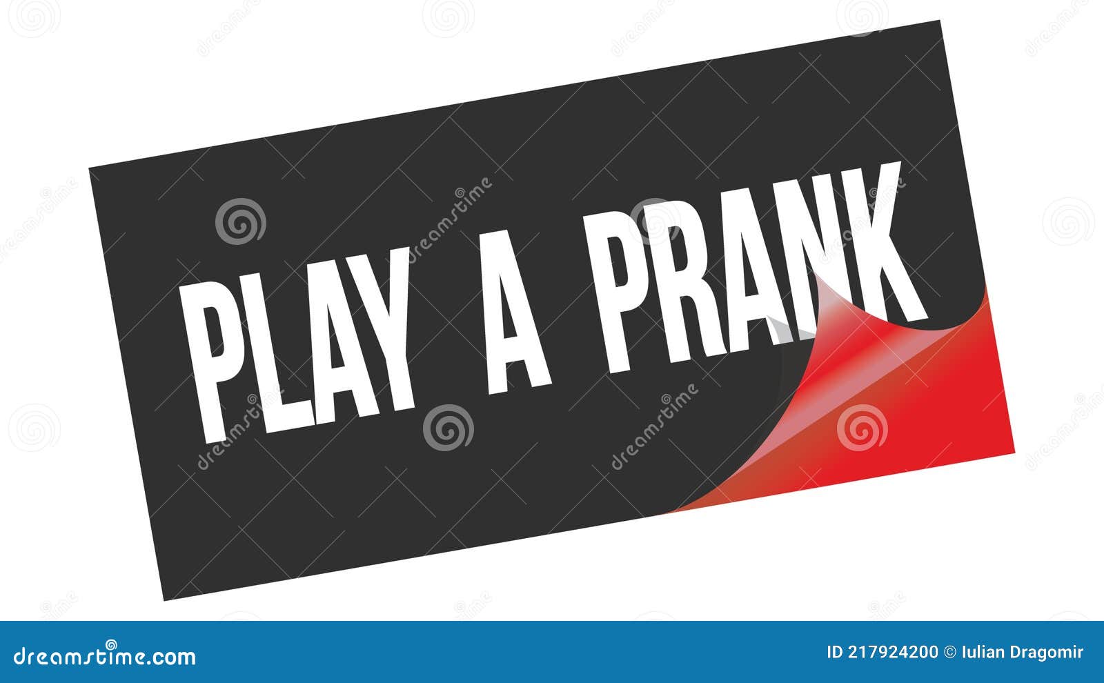PLAY a PRANK Text on Black Red Sticker Stamp Stock Illustration ...
