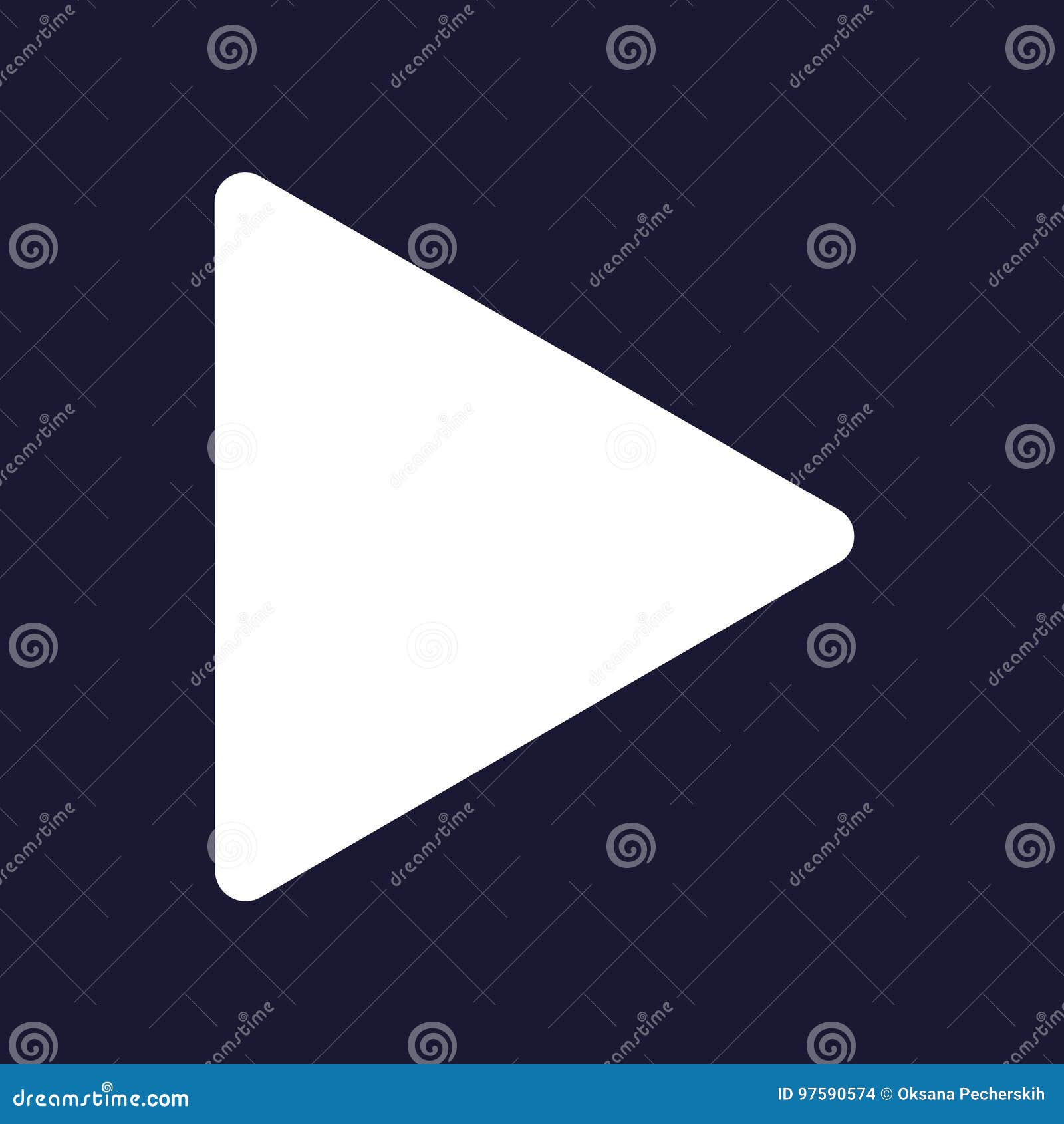 Play press button icon stock vector. Illustration of next - 97590574