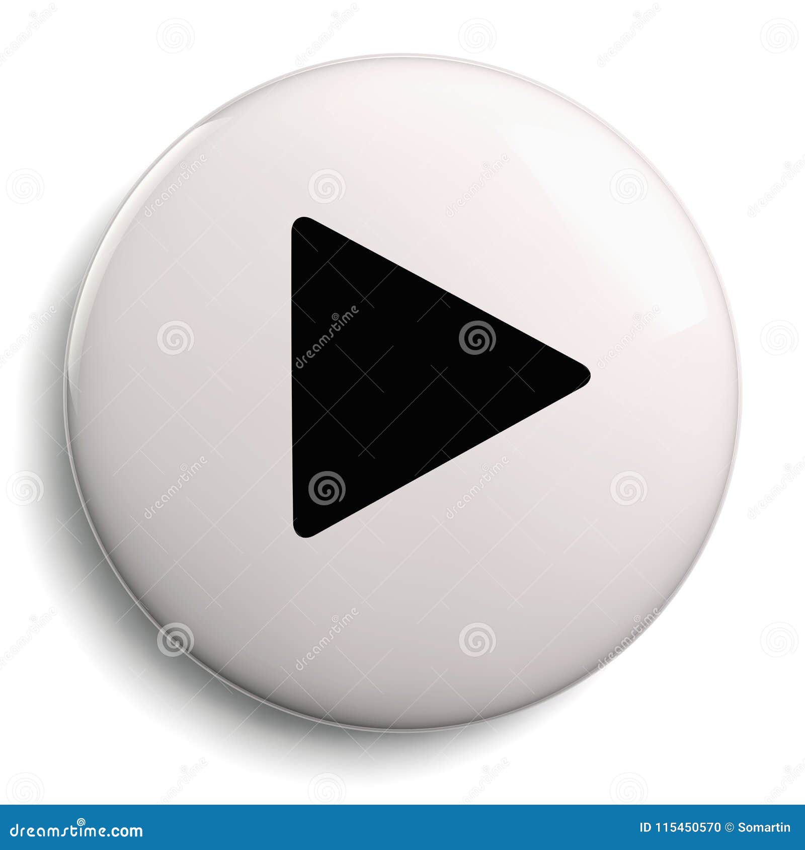 Play Push Button Circle Symbol Stock Illustration - Illustration of ...