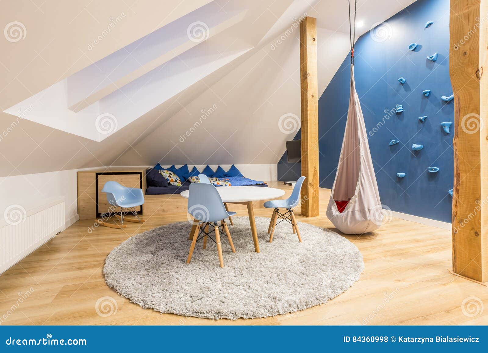 Play room at the attic stock photo. Image of room, comfort - 84360998