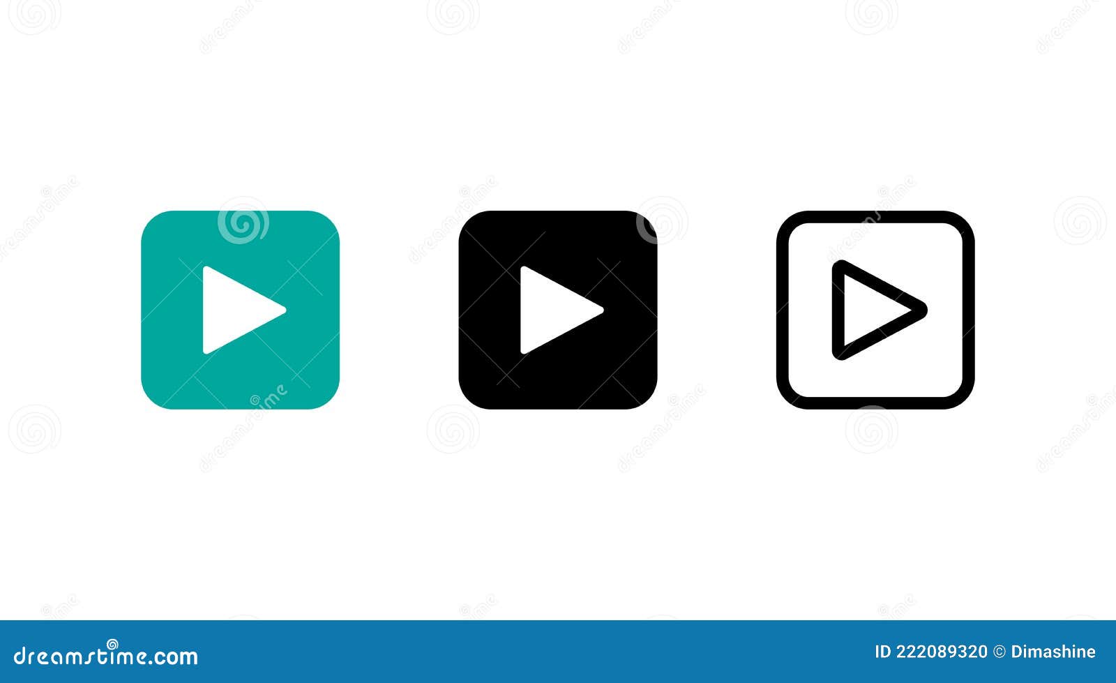 Play Set Button Icons on Transparent Background. Web Vector ...