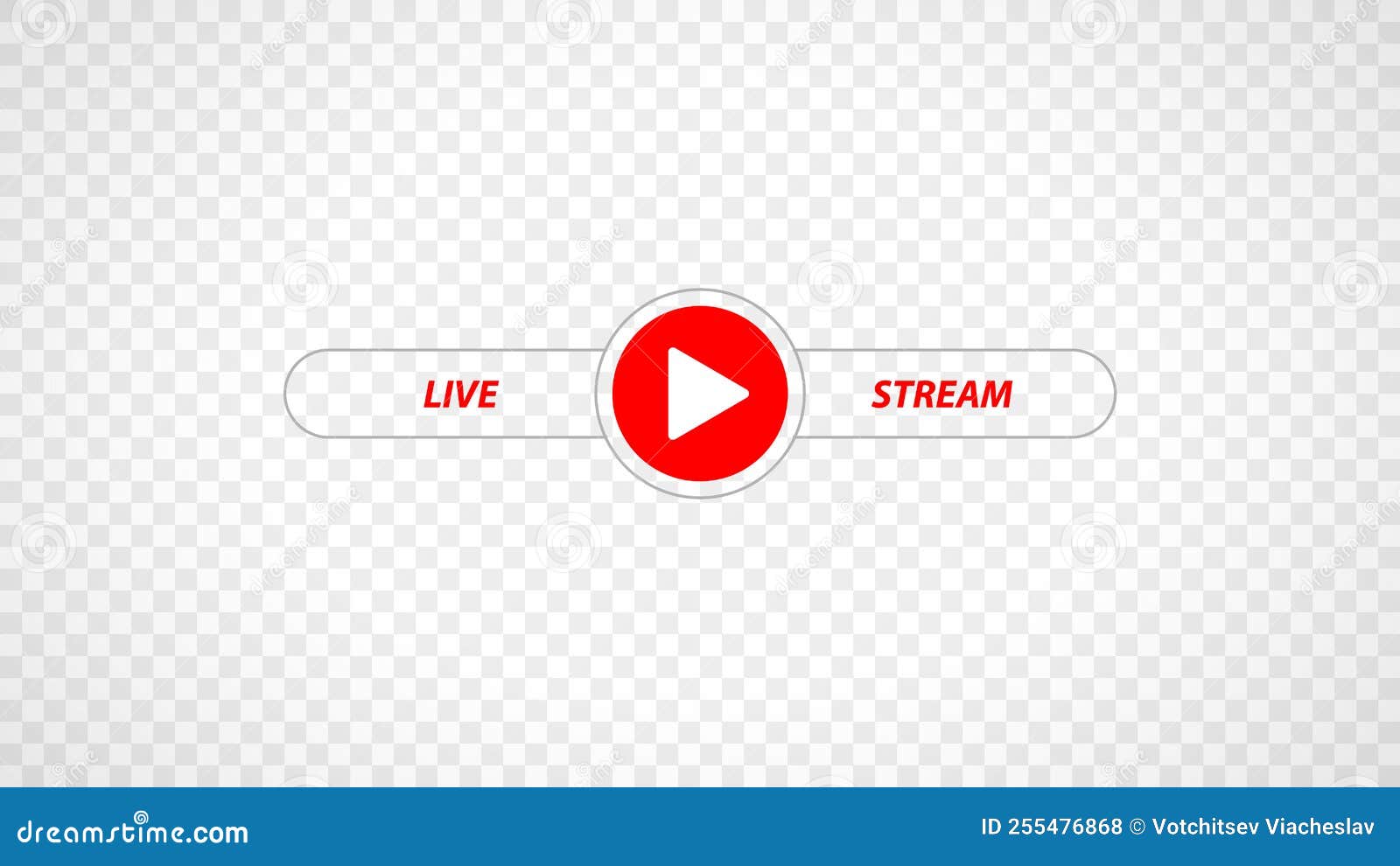 Play Sign on Live Stream Template Stock Vector - Illustration of ...