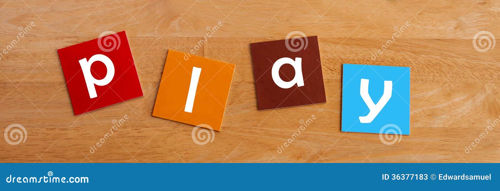 Play Sign or Poster for Young School Children Stock Image - Image of ...