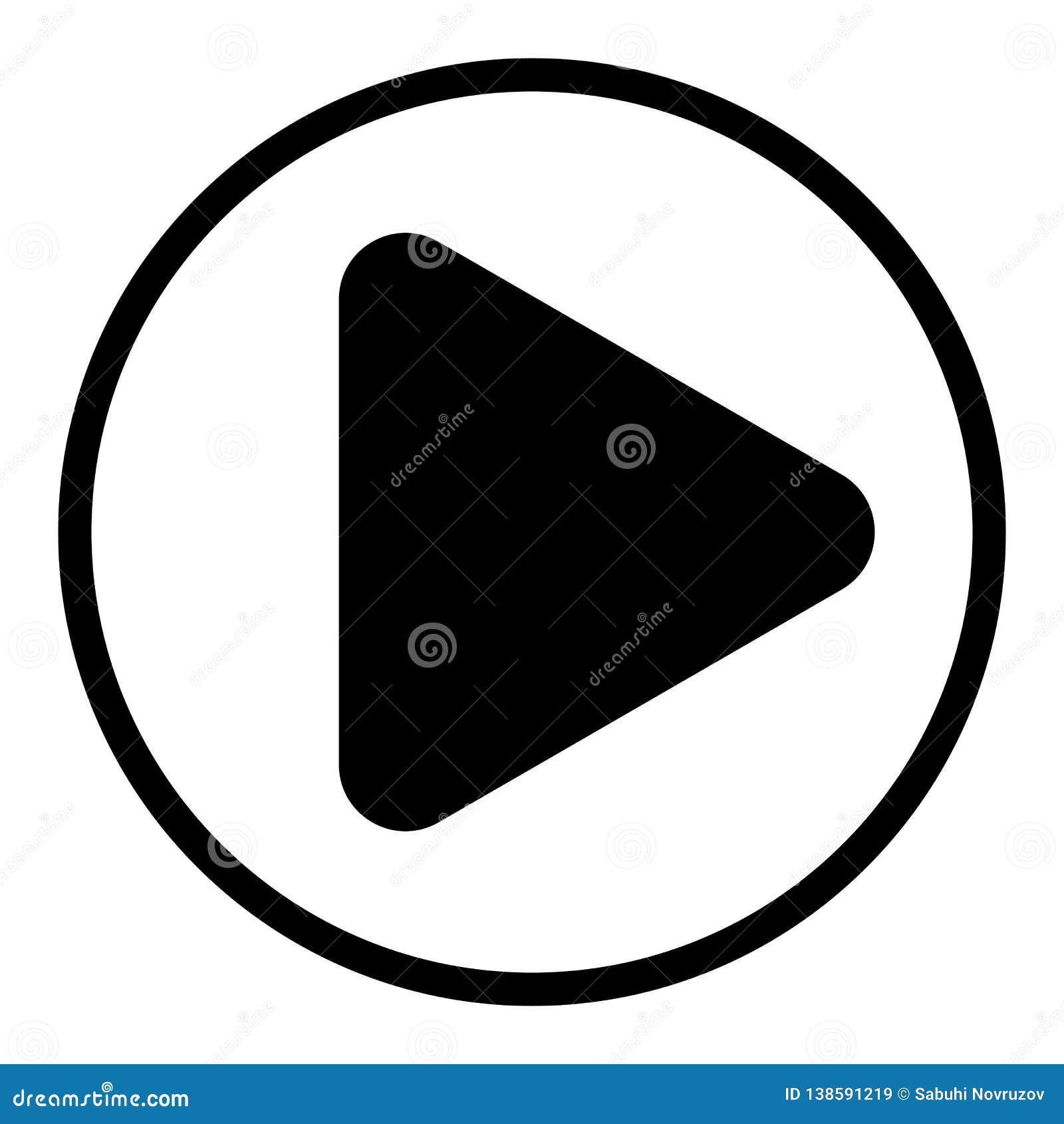 Play Sign Solid Icon. Play Button Vector Illustration Isolated on White ...