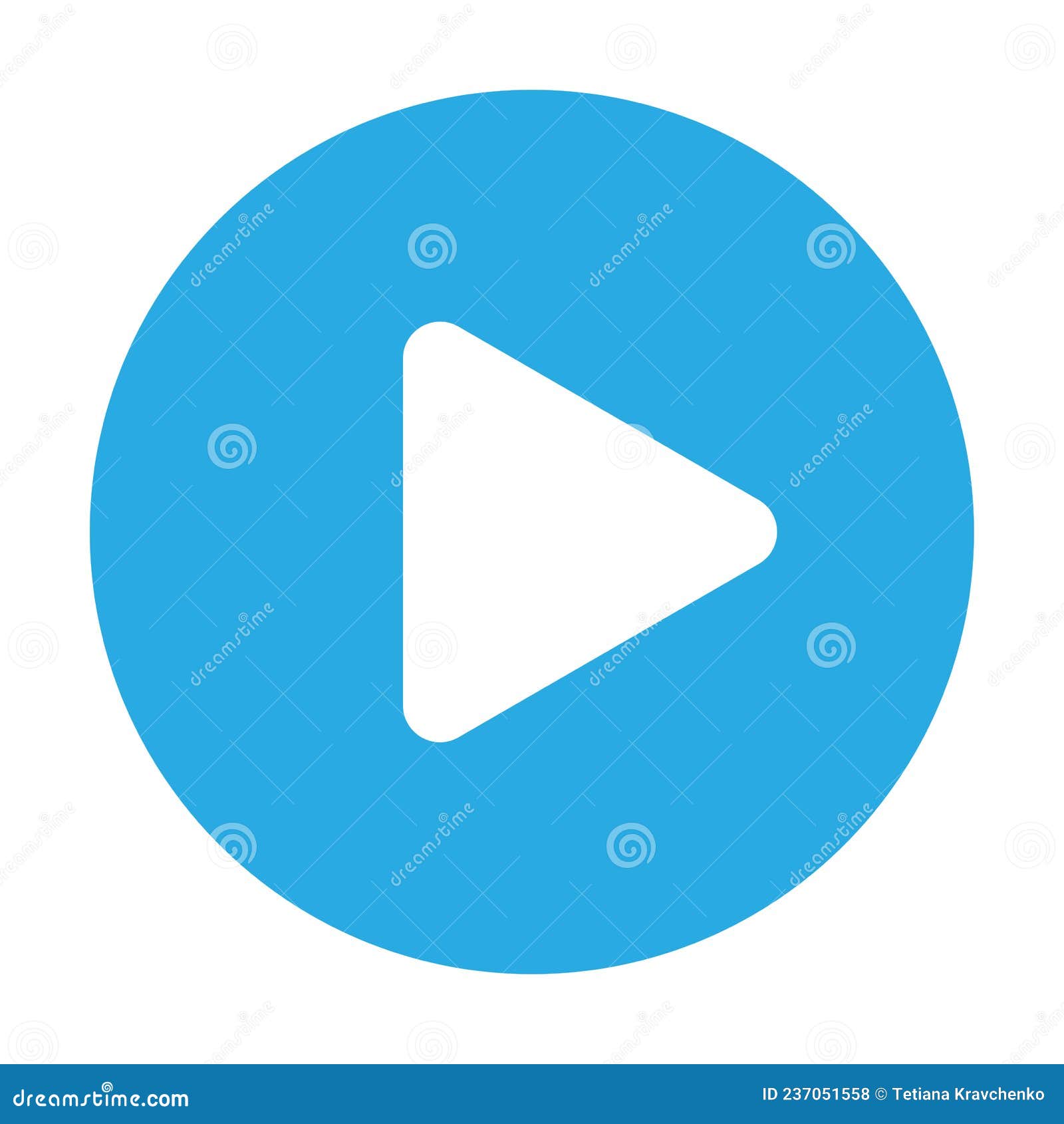 Play Sign. White Triangle in Blue Circle. Multimedia Concept. Mobile ...