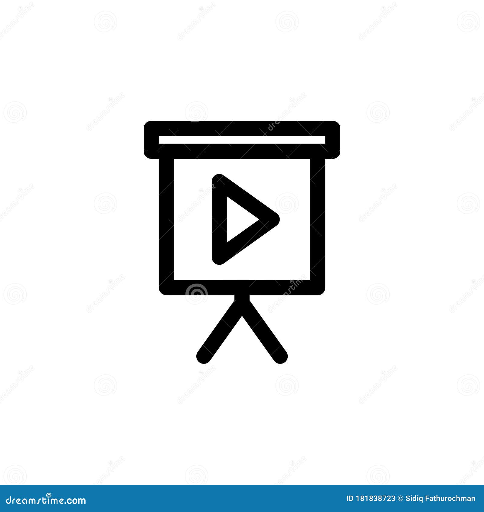 Play Slide Presentation Icon Stock Vector - Illustration of devices ...