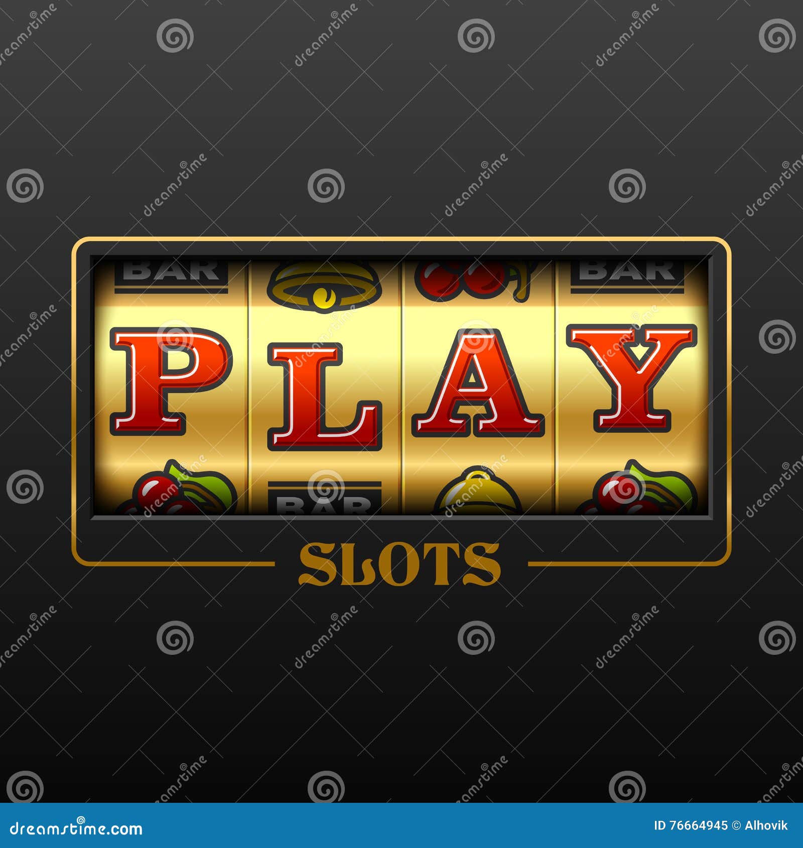 Play Slot Machine Casino Banner Stock Vector - Illustration of gambling ...