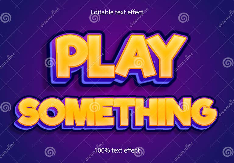 Play Something Purple Background Yellow Writing Text Effect Stock ...