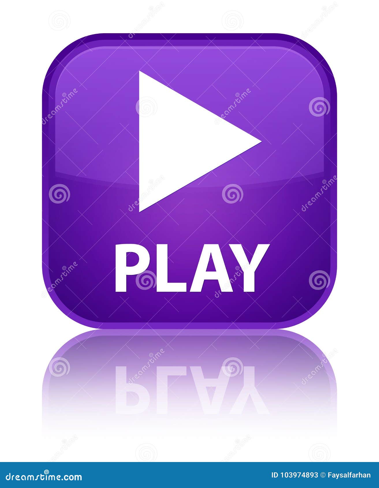Play Special Purple Square Button Stock Illustration - Illustration of ...