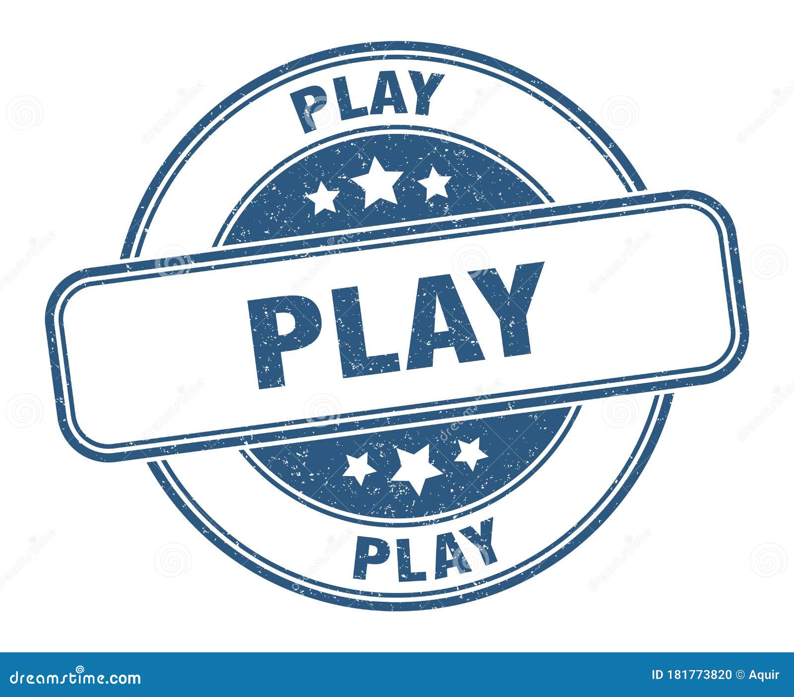 Play Stamp. Play Round Grunge Sign Stock Vector - Illustration of round ...