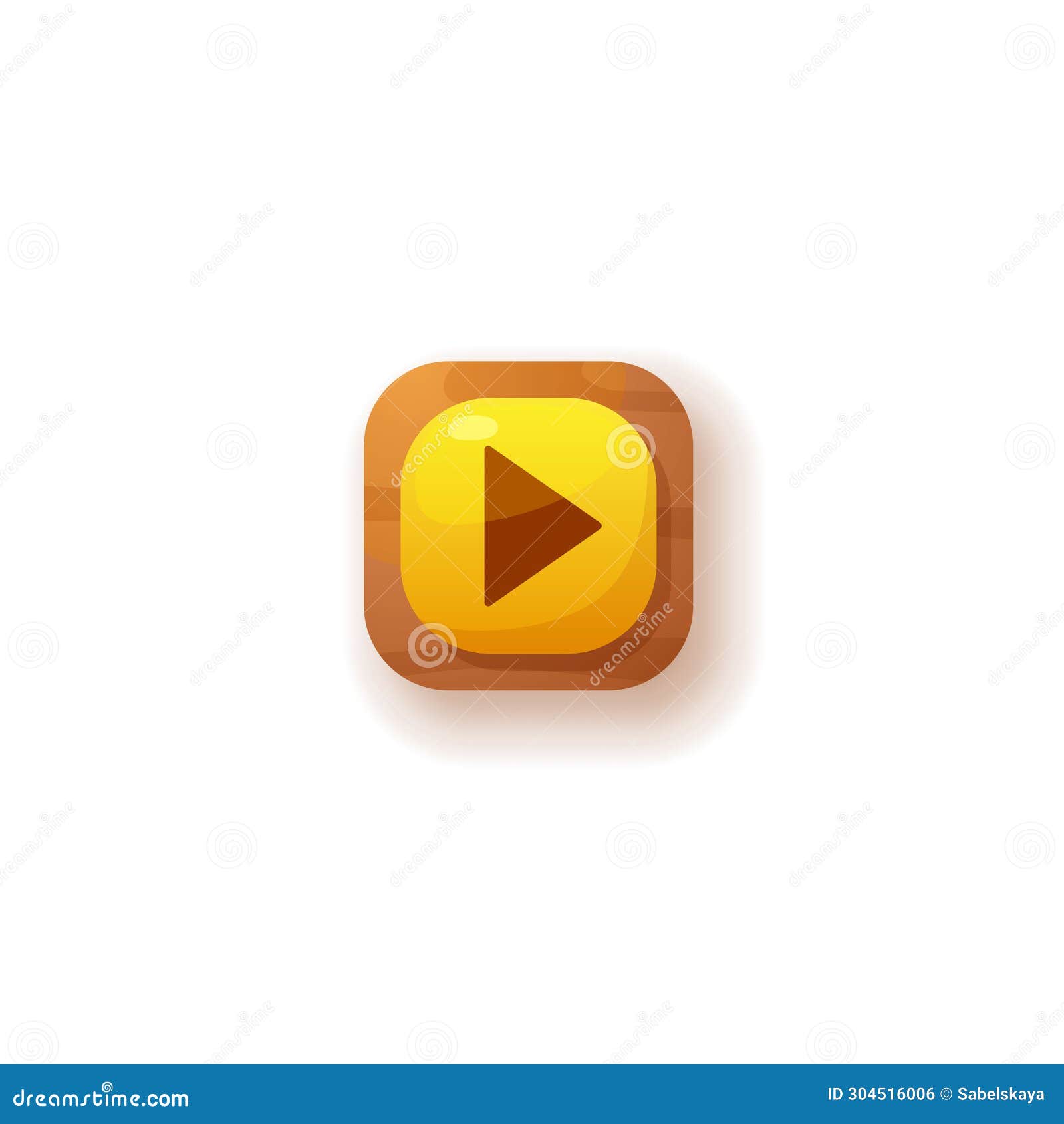 Play or Start Action 3D Button for Game and App Vector Illustration ...
