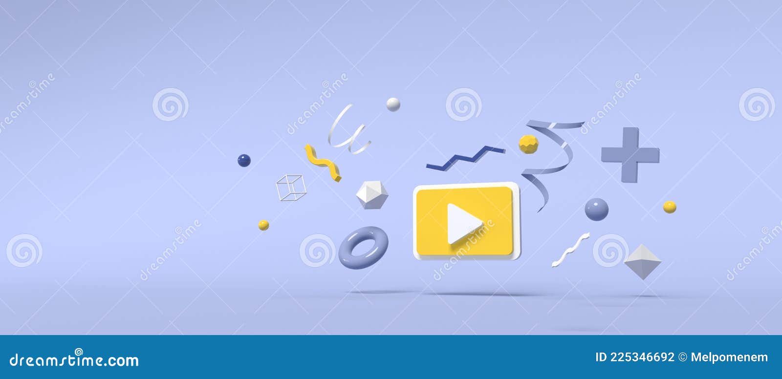 Play and Start Button Icon - 3D Render Stock Illustration ...