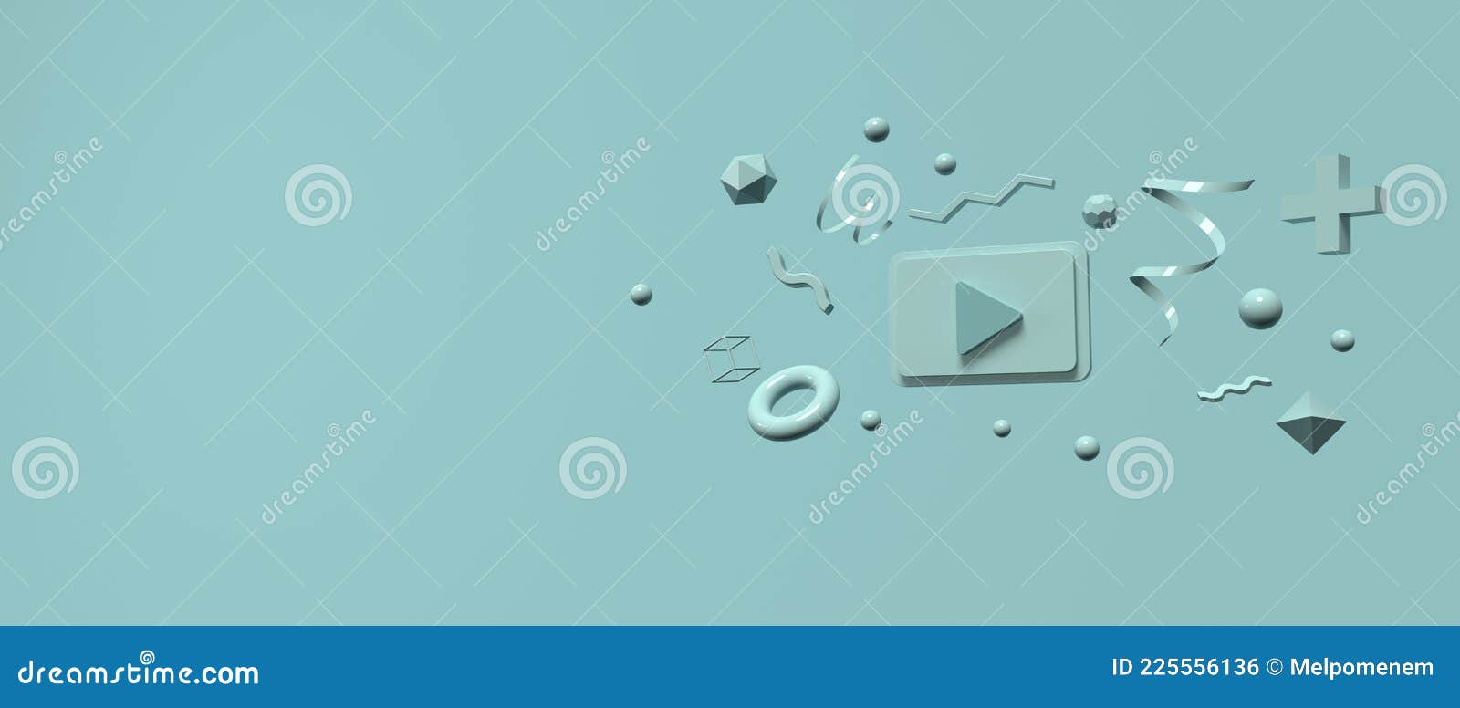 Play and Start Button Icon - 3D Render Stock Illustration ...