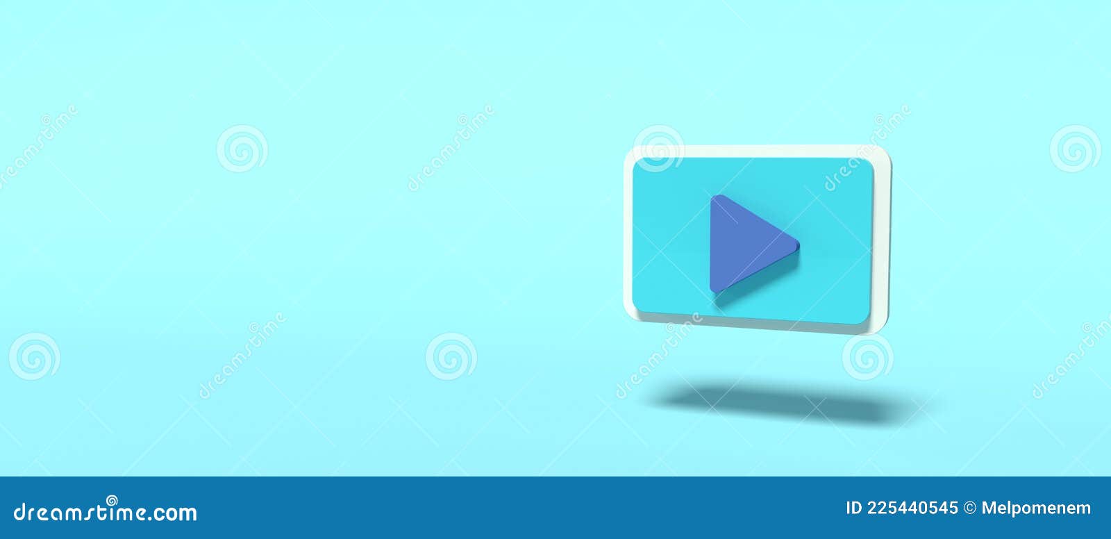 Play and Start Button Icon - 3D Render Stock Illustration ...