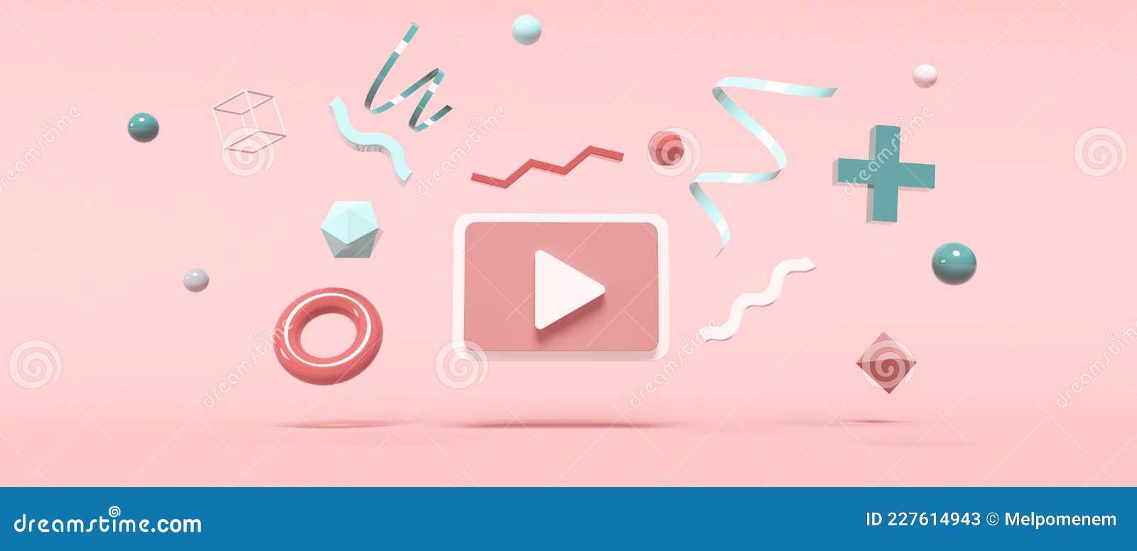 Play and Start Button Icon - 3D Render Stock Illustration ...