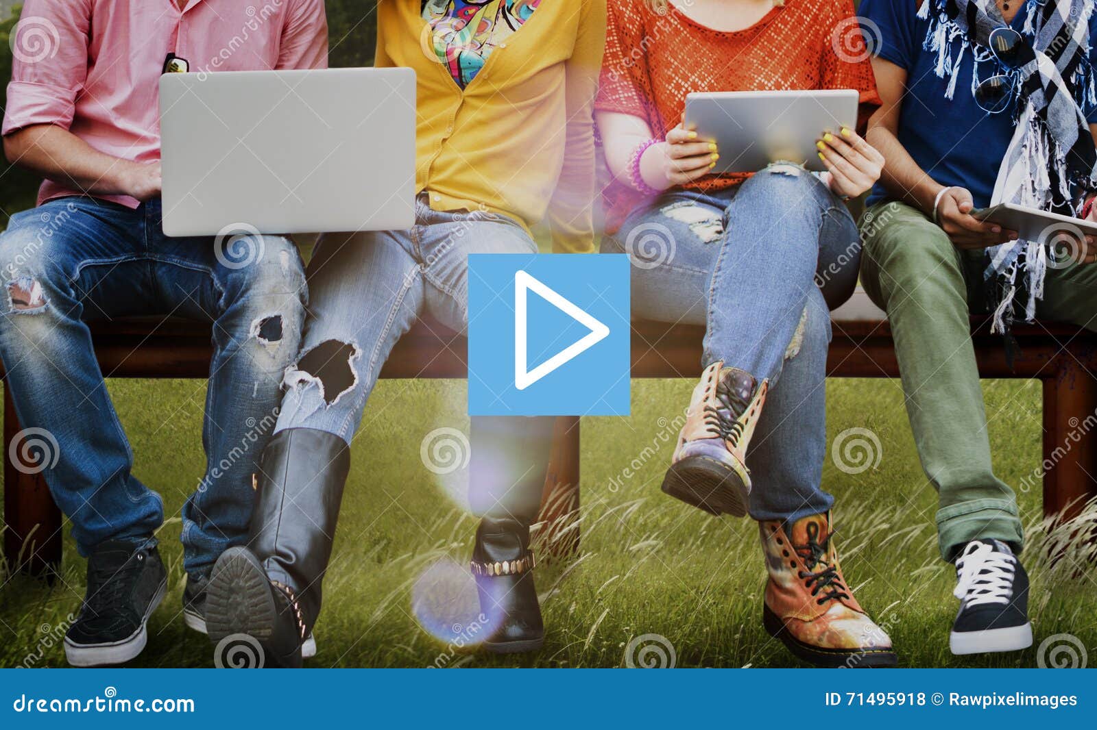 Play Start Button Multimedia Concept Stock Photo - Image of group, play ...