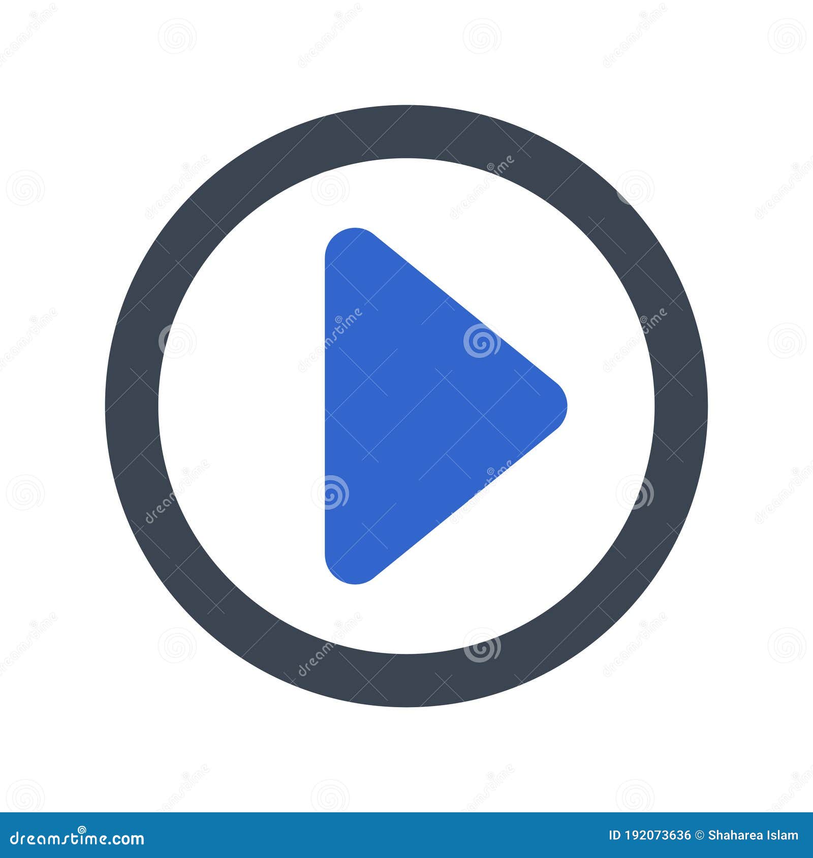 Play, start icon stock vector. Illustration of media - 192073636