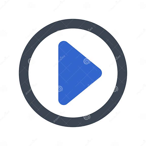 Play, start icon stock vector. Illustration of media - 192073636