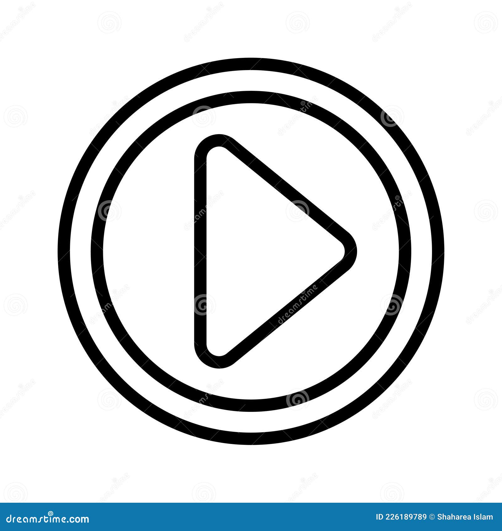 Play, start icon stock vector. Illustration of play - 226189789