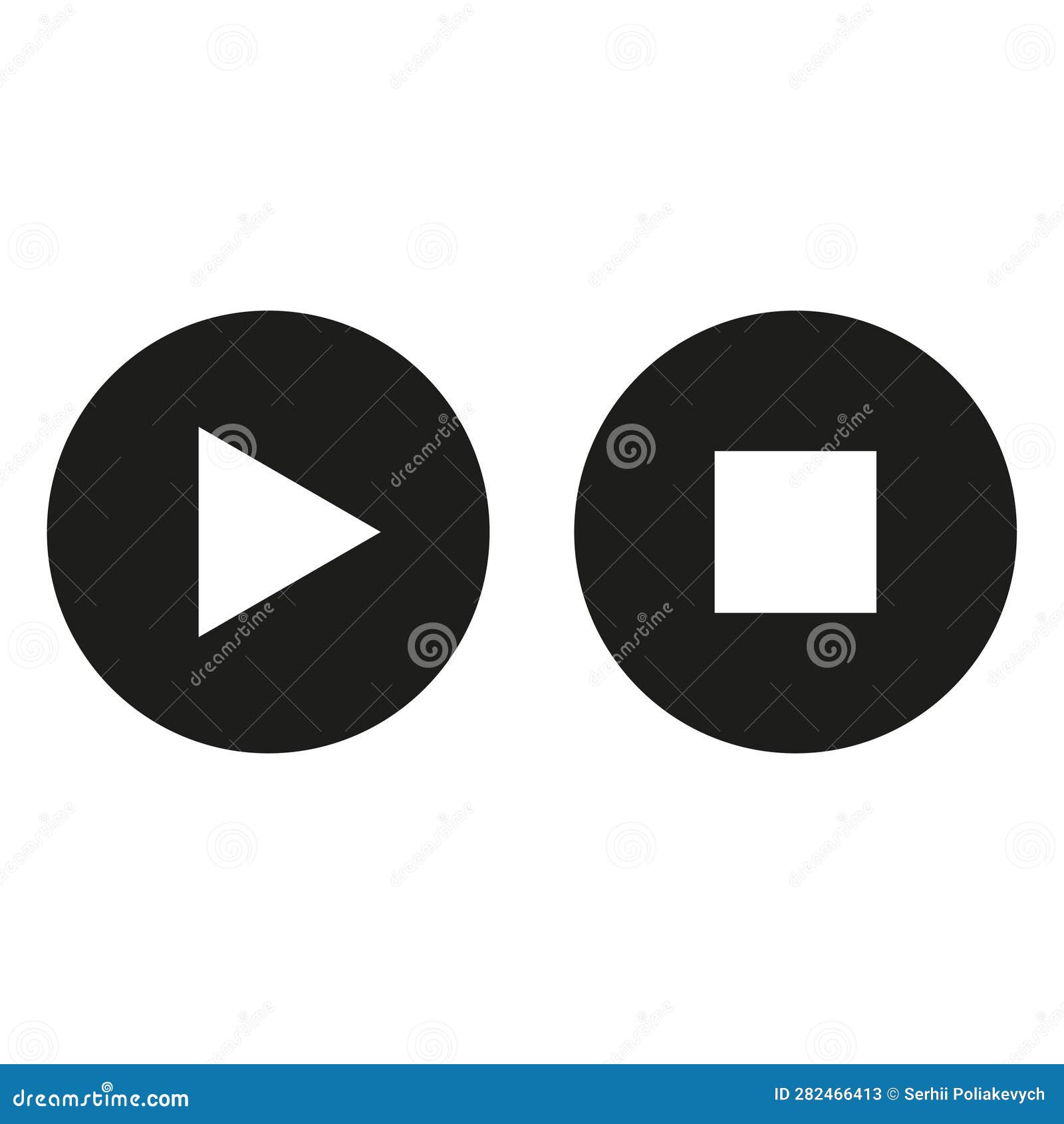 Play Stop Icon. Vector Illustration. Stock Image Stock Vector ...