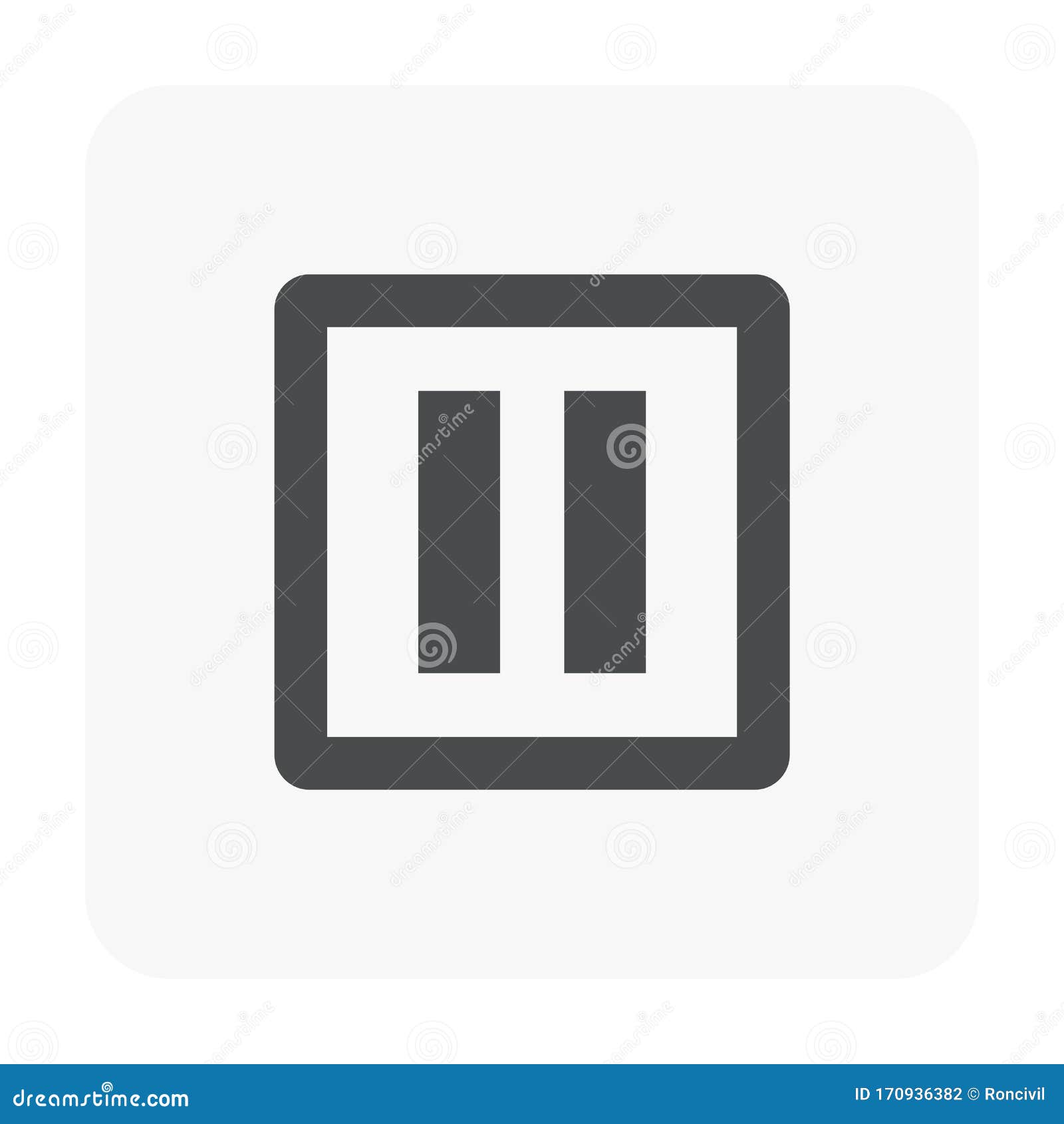 Play stop icon stock vector. Illustration of audio, video - 170936382