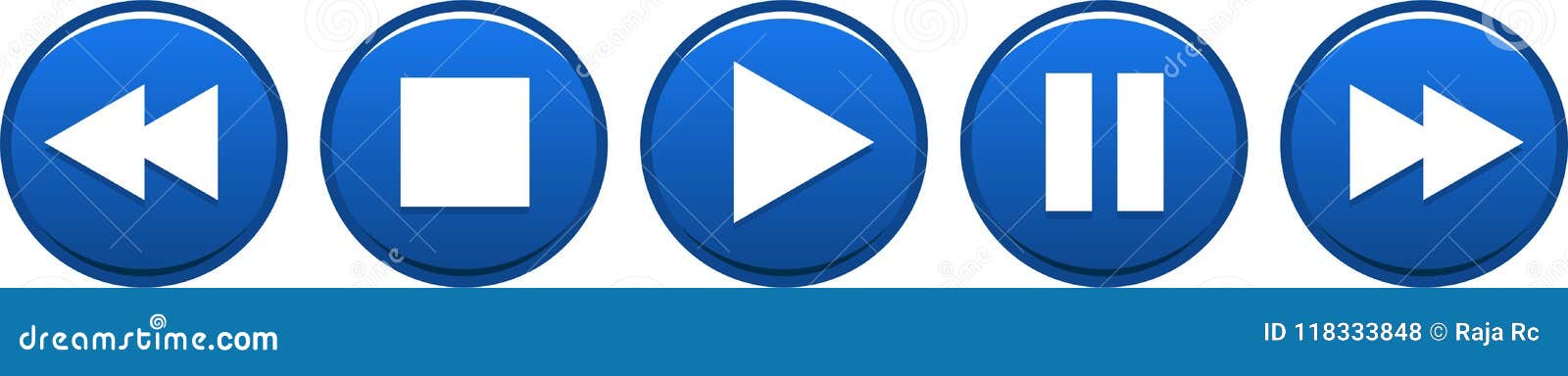 Play Stop Pause Buttons Blue Stock Vector - Illustration of button ... Play Stop Pause Buttons Blue Stock Vector - Illustration of button ...