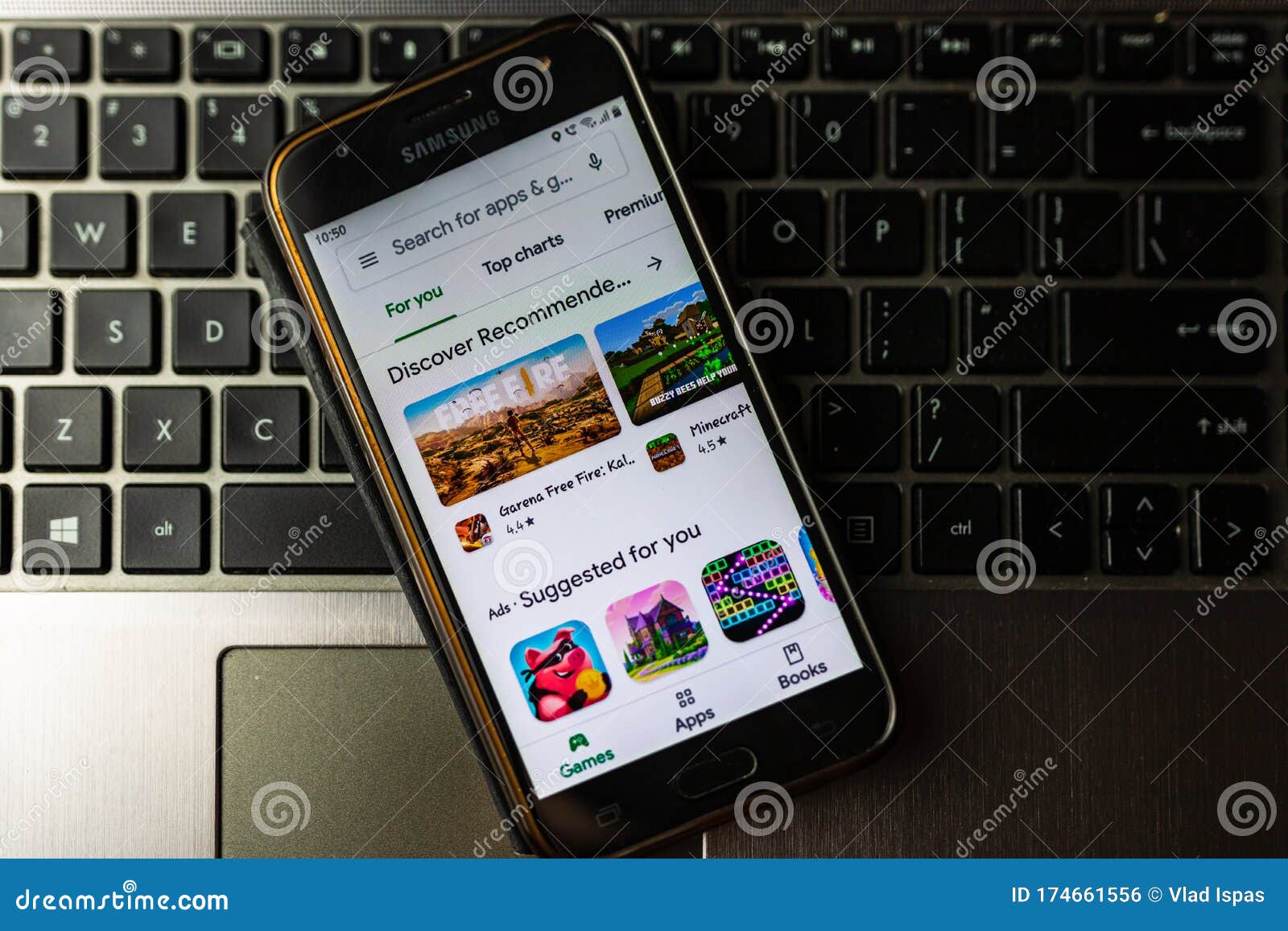 Play Store Application, Home Menu on Smartphone Screen Pixelated Close ...