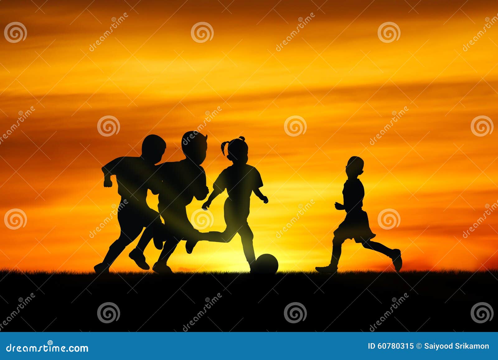 Play at sunset. stock image. Image of carefree, motion - 60780315