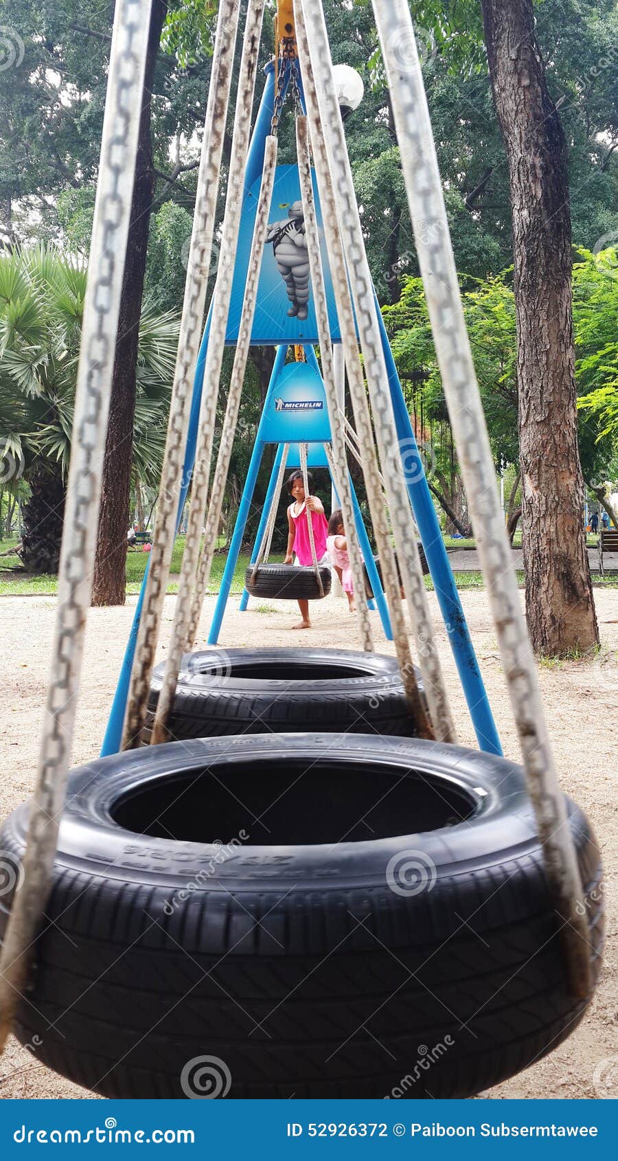Children Playing Swing Toys. Editorial Photography - Image of child ...