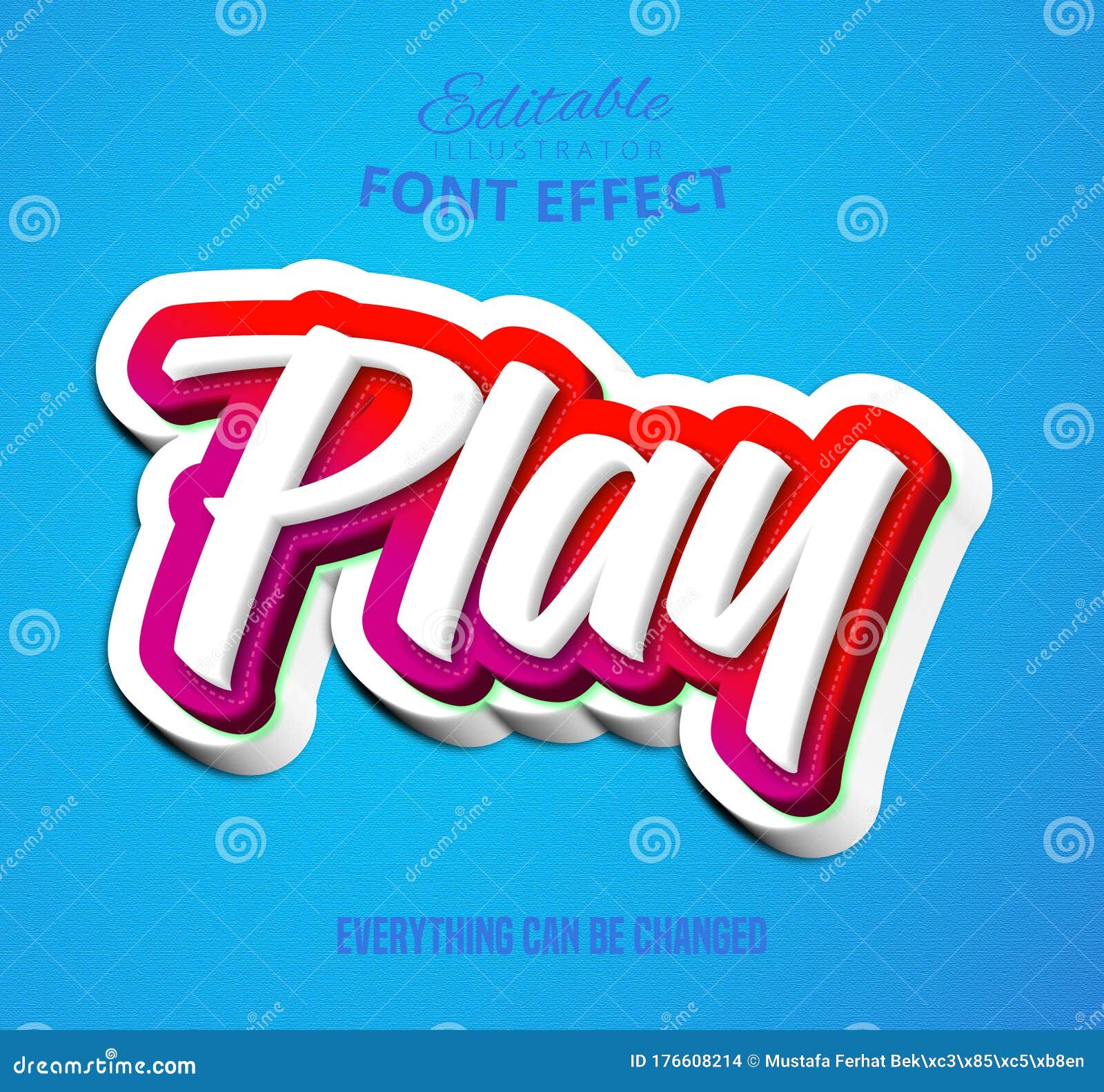 Play text, font effect stock photo. Image of modern - 176608214