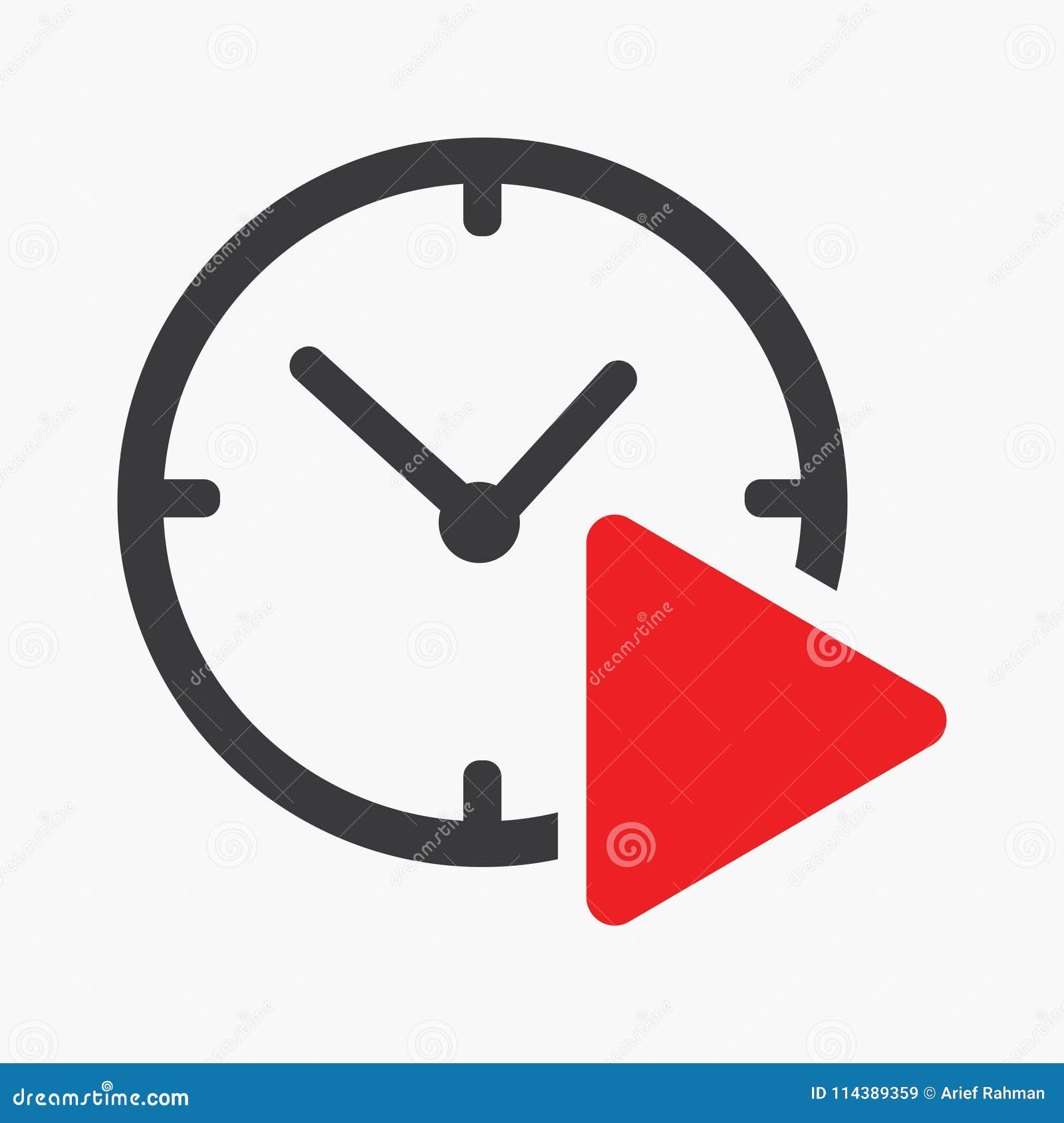 Play time icon vector stock vector. Illustration of alarm - 114389359