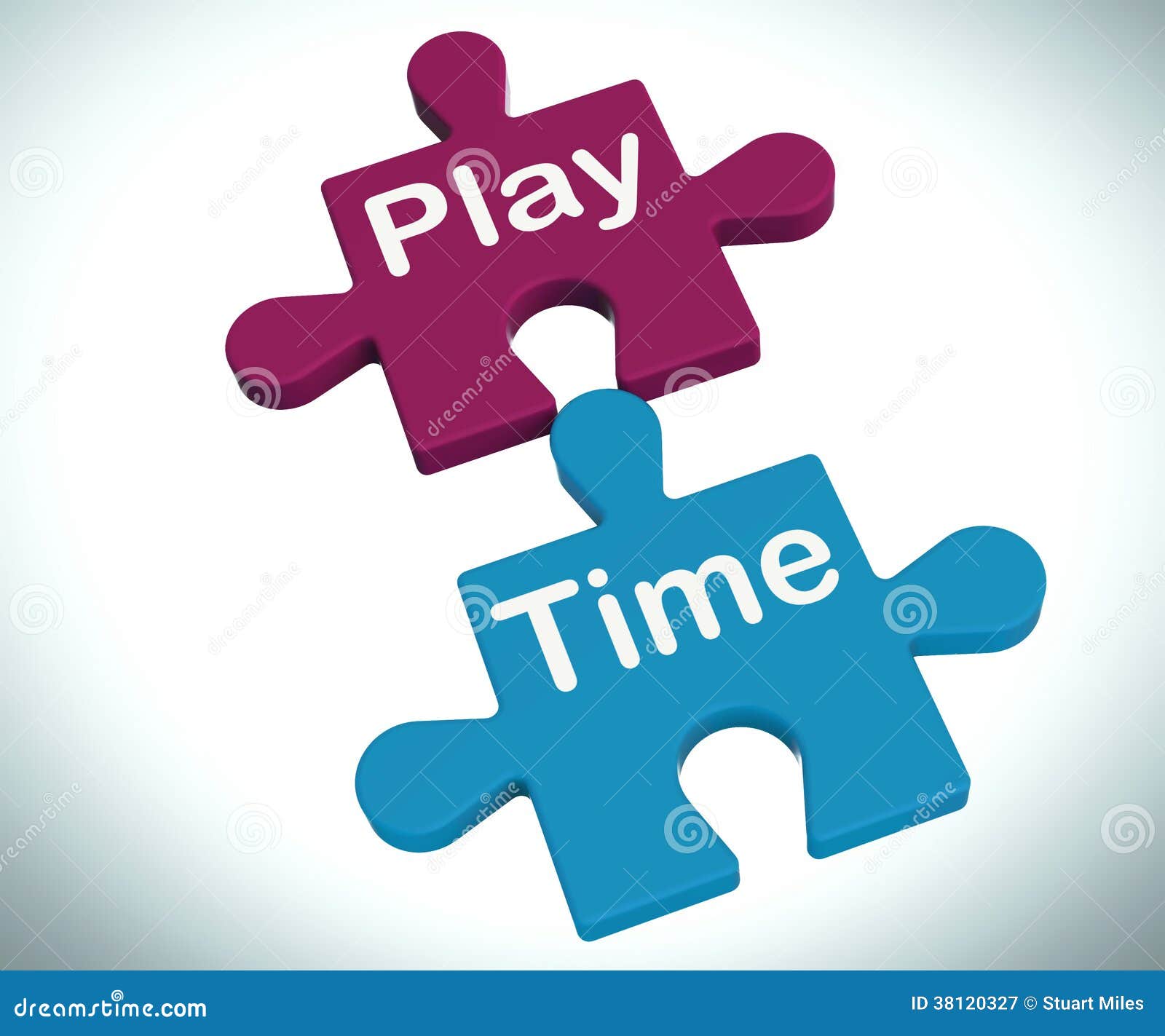 Play Time Puzzle Means Fun and Leisure for Children Stock Illustration ...