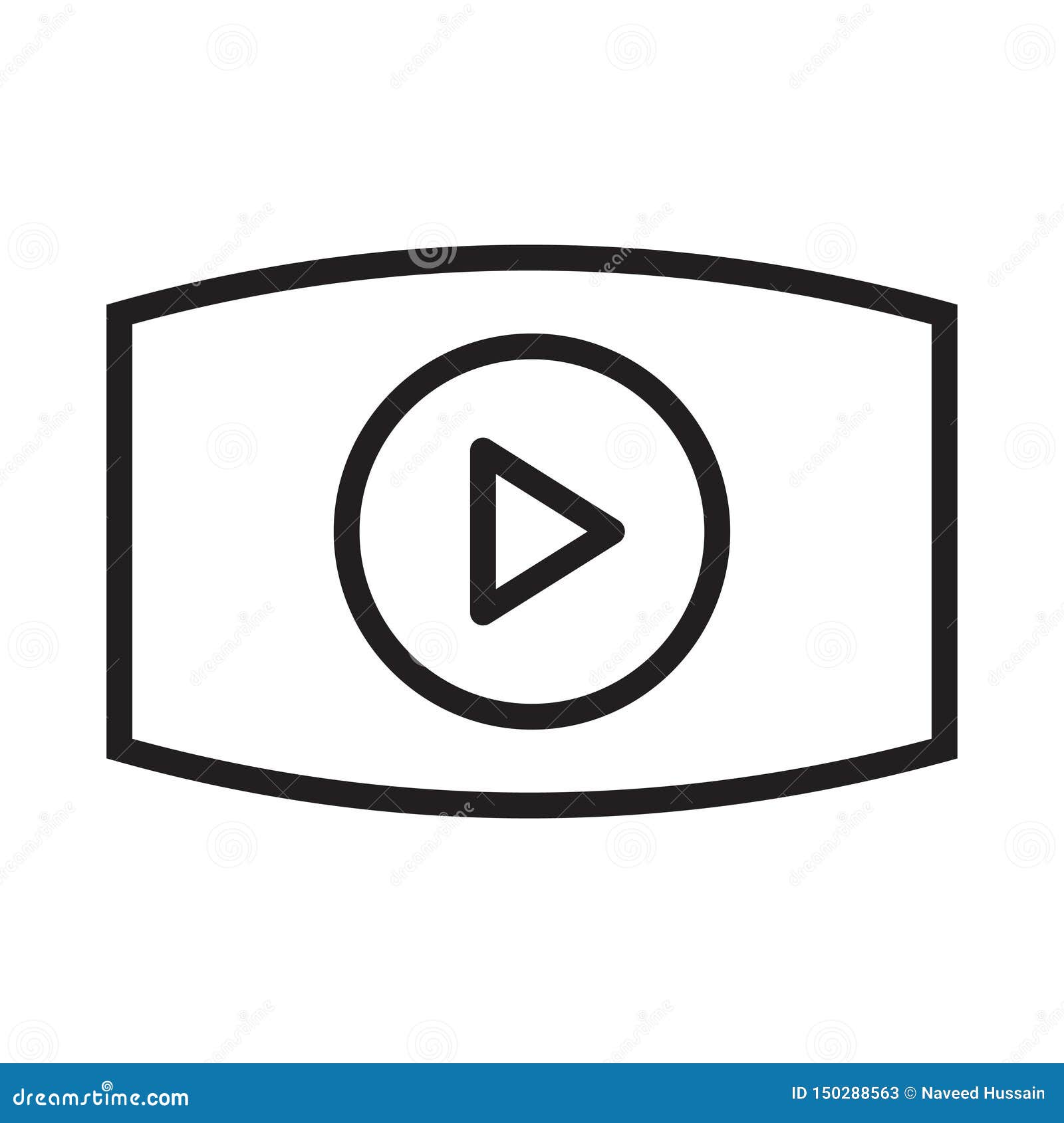 Play thin line vector icon stock vector. Illustration of isolated ...