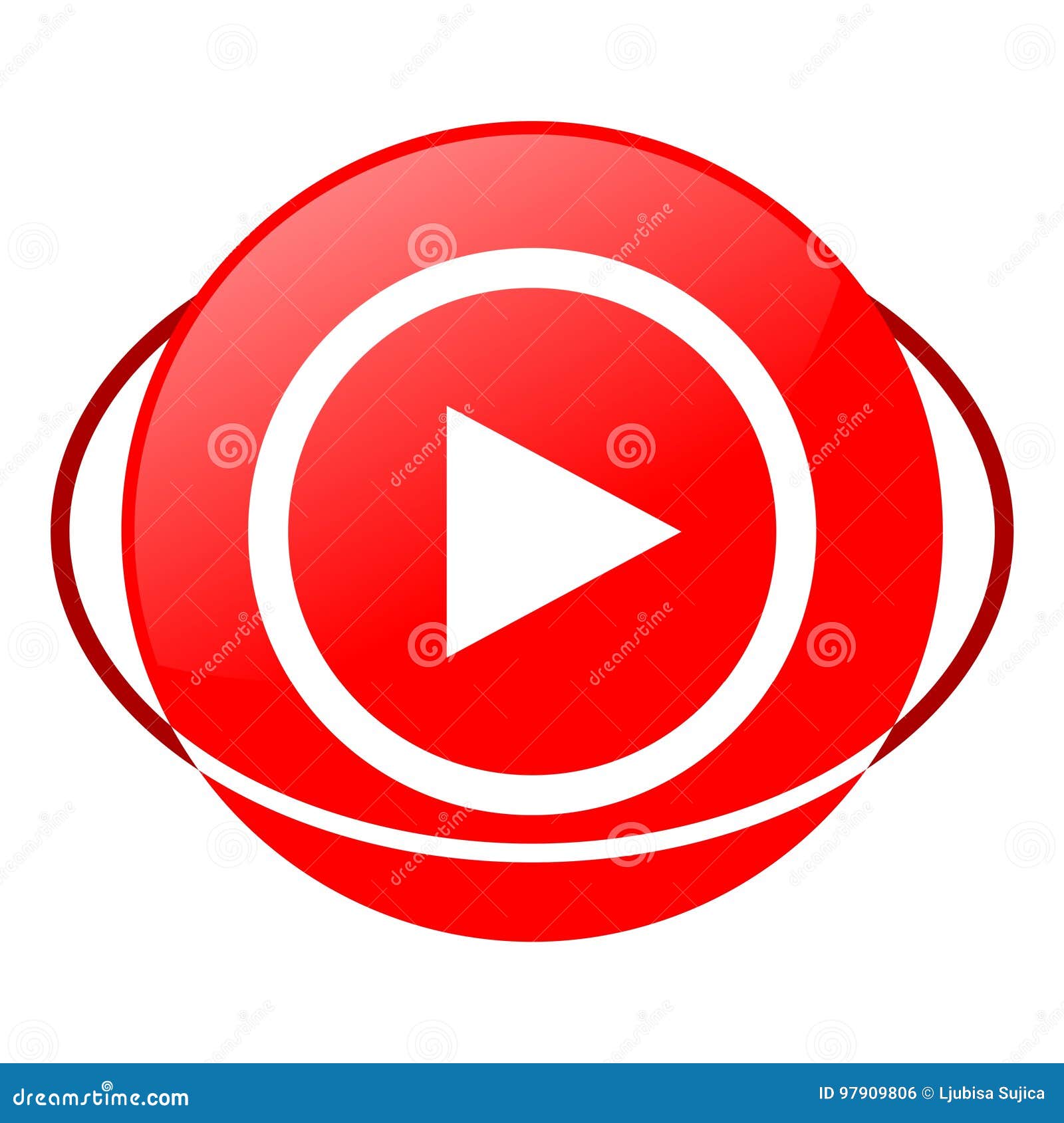 Play Vector Illustration, Red Icon Stock Vector - Illustration of next ...
