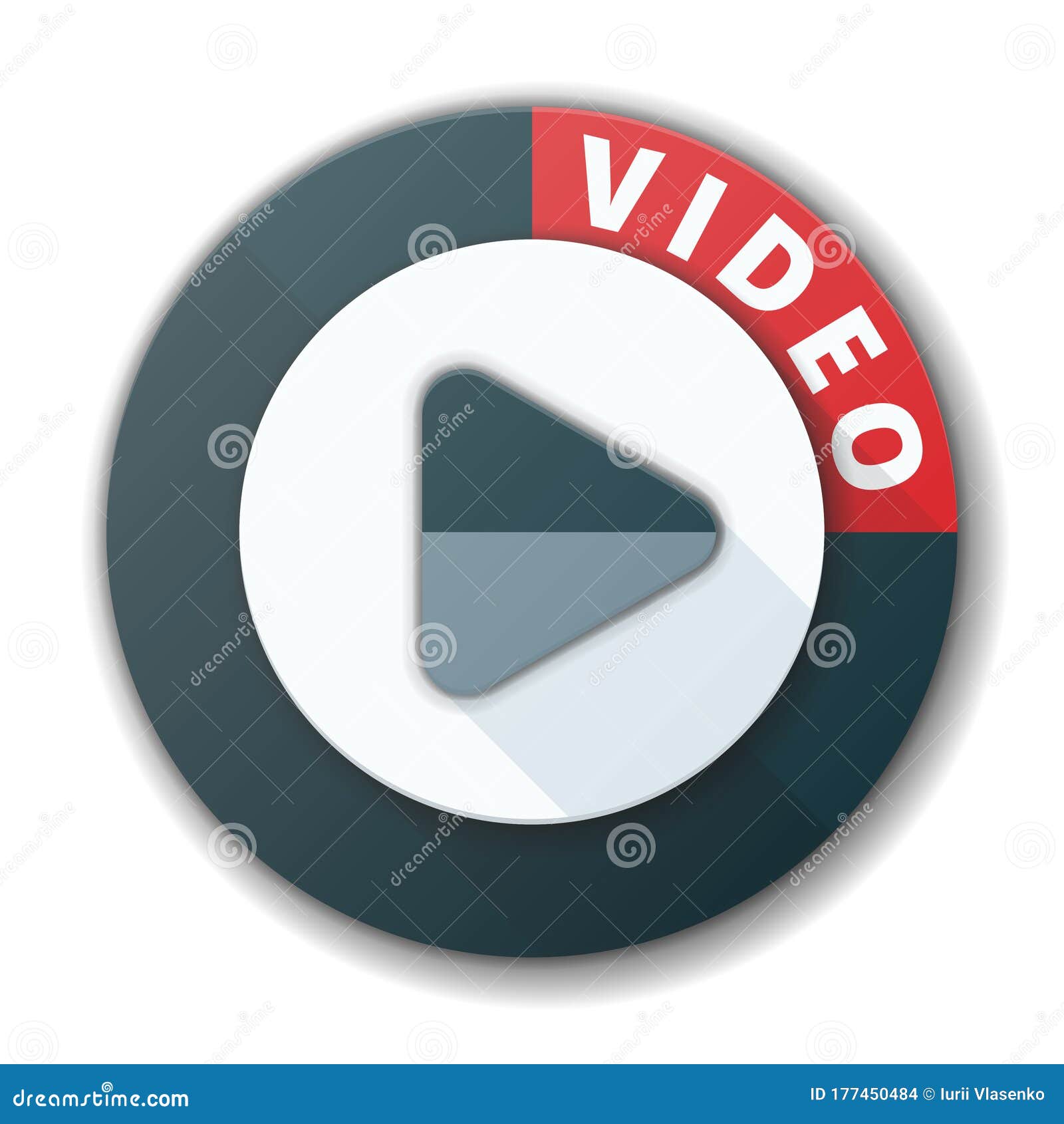 Play Video Arrow Button Sign Illustration Stock Vector - Illustration ...