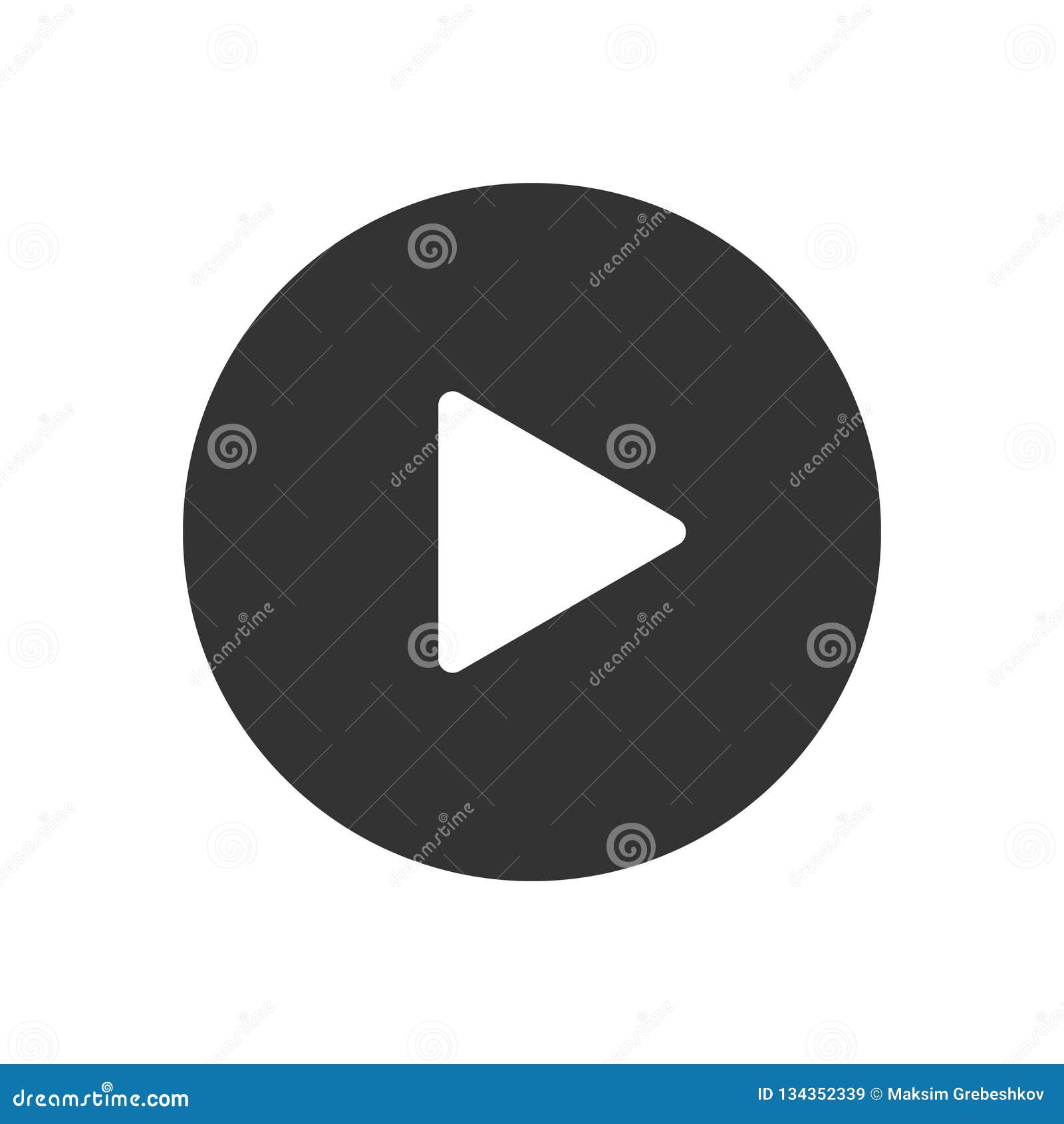 Play Video Button Vector Icon Stock Illustration - Illustration of ...