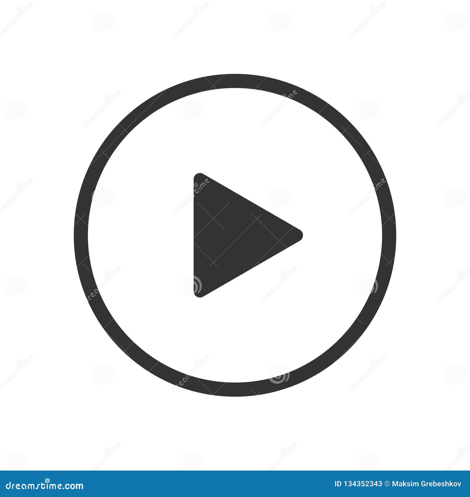Play Video Vector Simple Icon With Video Camera And Triangle Inside ...