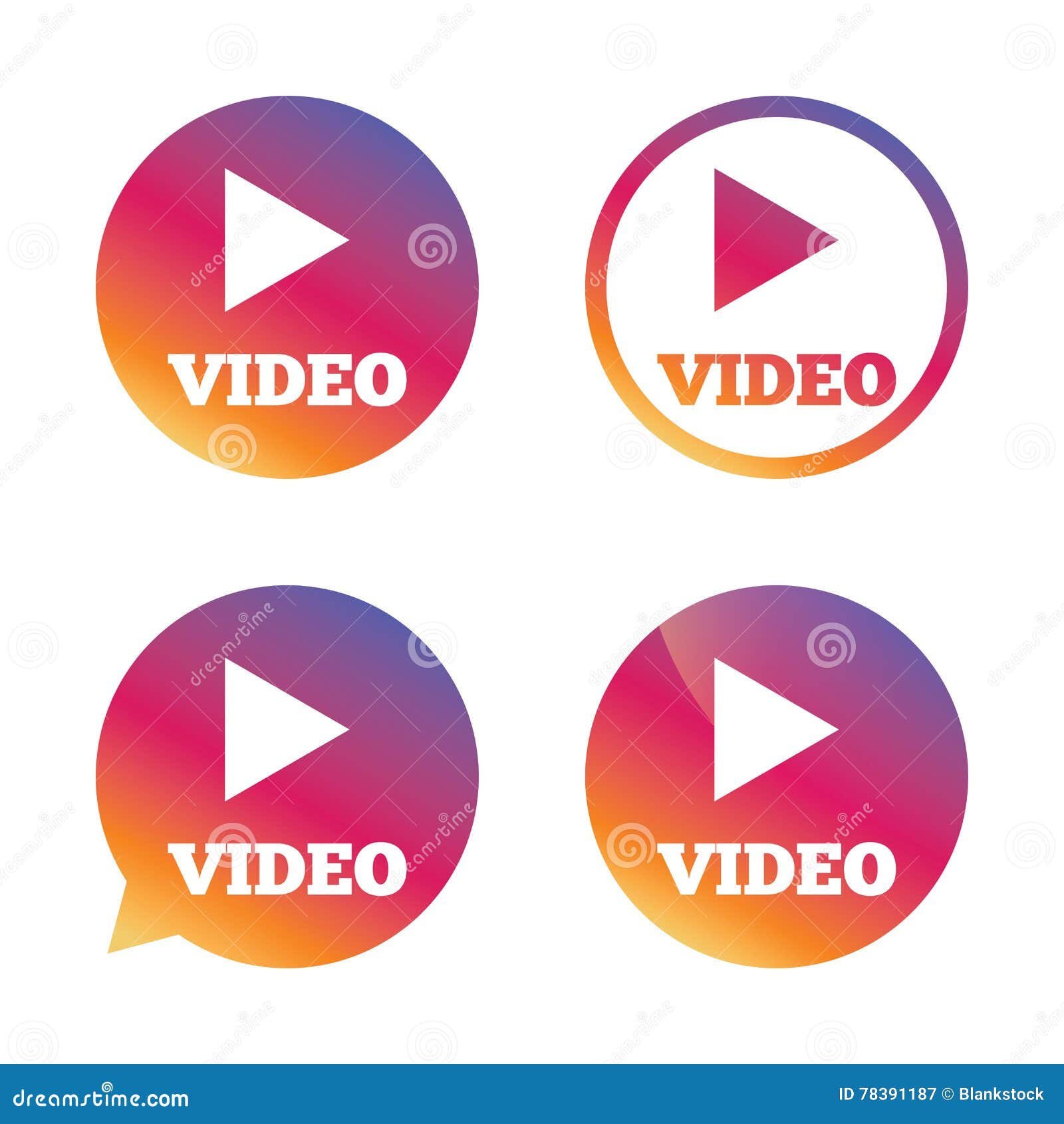 Play Video Sign Icon. Player Navigation Symbol Stock Vector ...