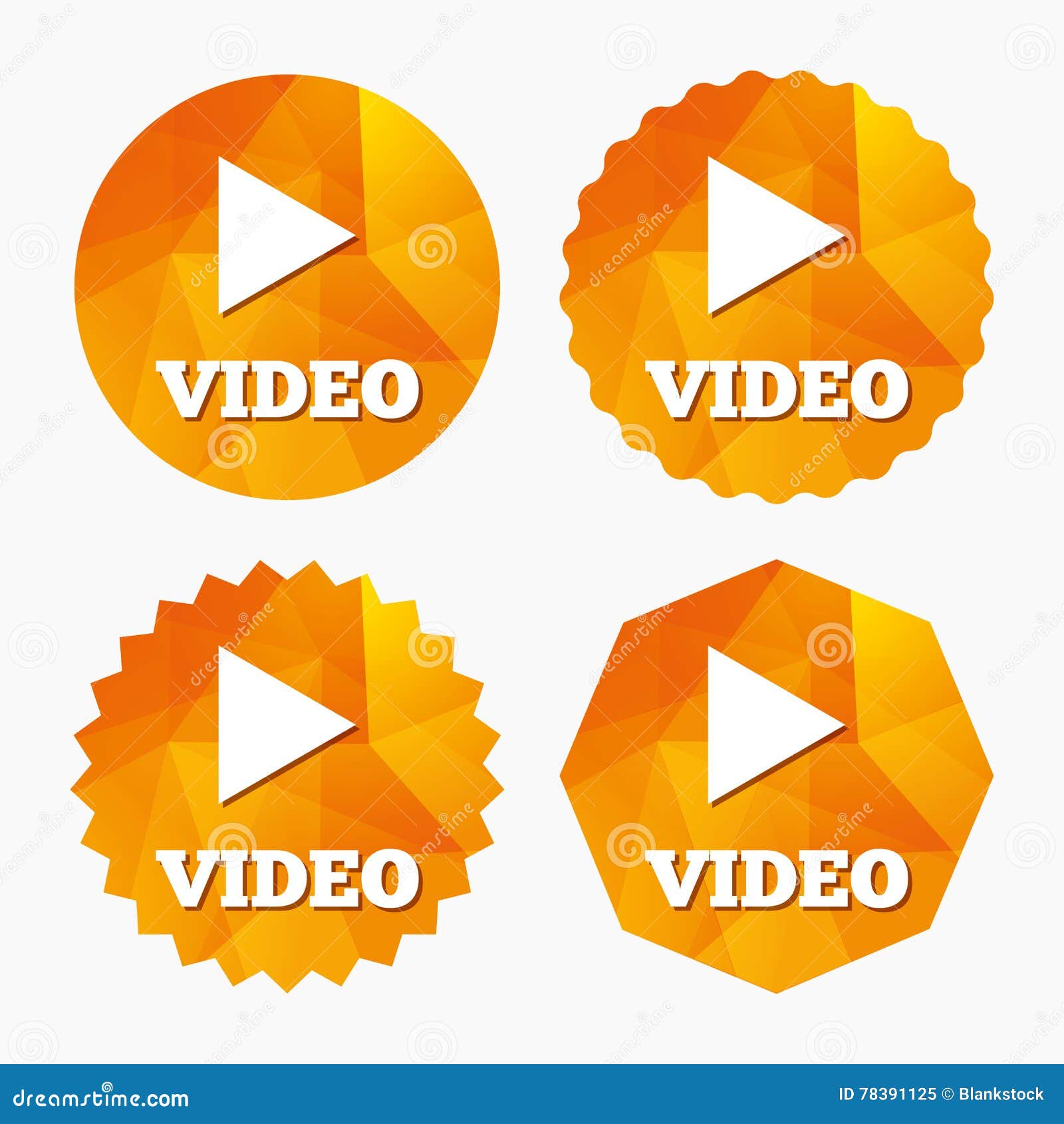 Play Video Sign Icon. Player Navigation Symbol Stock Vector ...