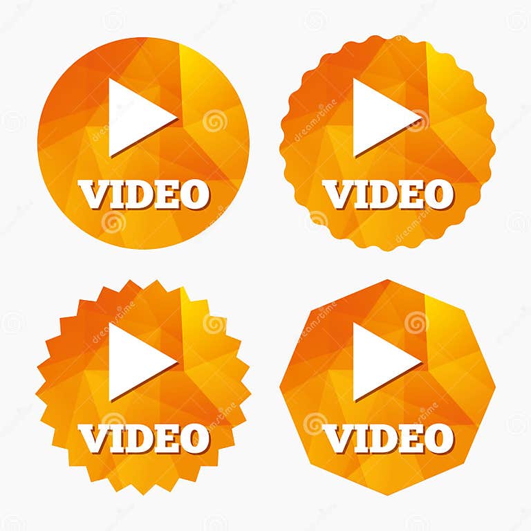 Play Video Sign Icon. Player Navigation Symbol Stock Vector ...