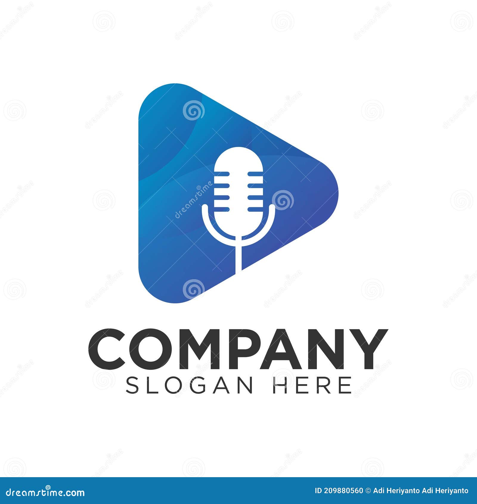 Play voice logo design stock vector. Illustration of frequency - 209880560