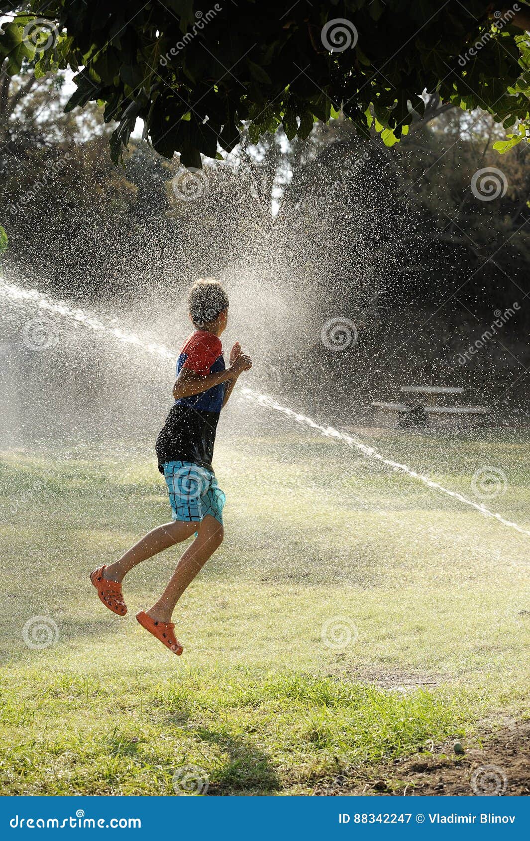 Play with water jets stock image. Image of summer, israel - 88342247